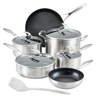 Circulon Stainless Steel Induction Cookware Set with SteelShield Hybrid ...
