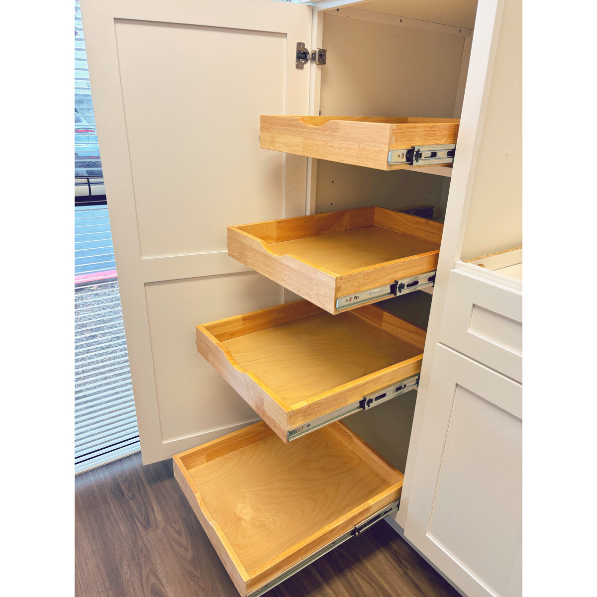 Rebrilliant Malaree Slide-Out Shelf Soft Close Rails Wood Pull Out Tray ...