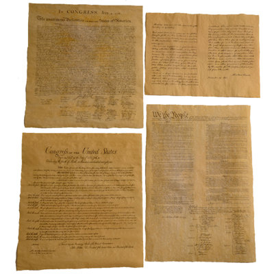 Treasure Gurus 4 Antiqued Dyed Parchment Paper Historical Documents ...