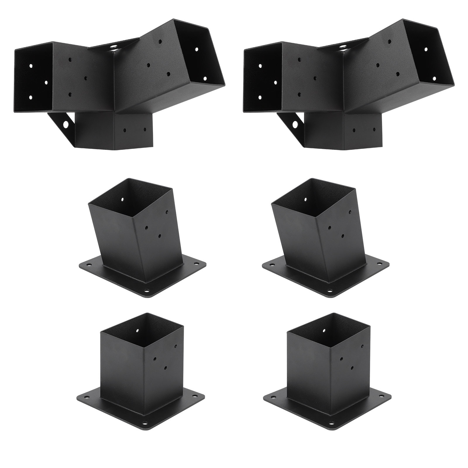 Symple Stuff Pergola Bracket Kit, 15°Slanted Roof Wall Mount, Angled ...