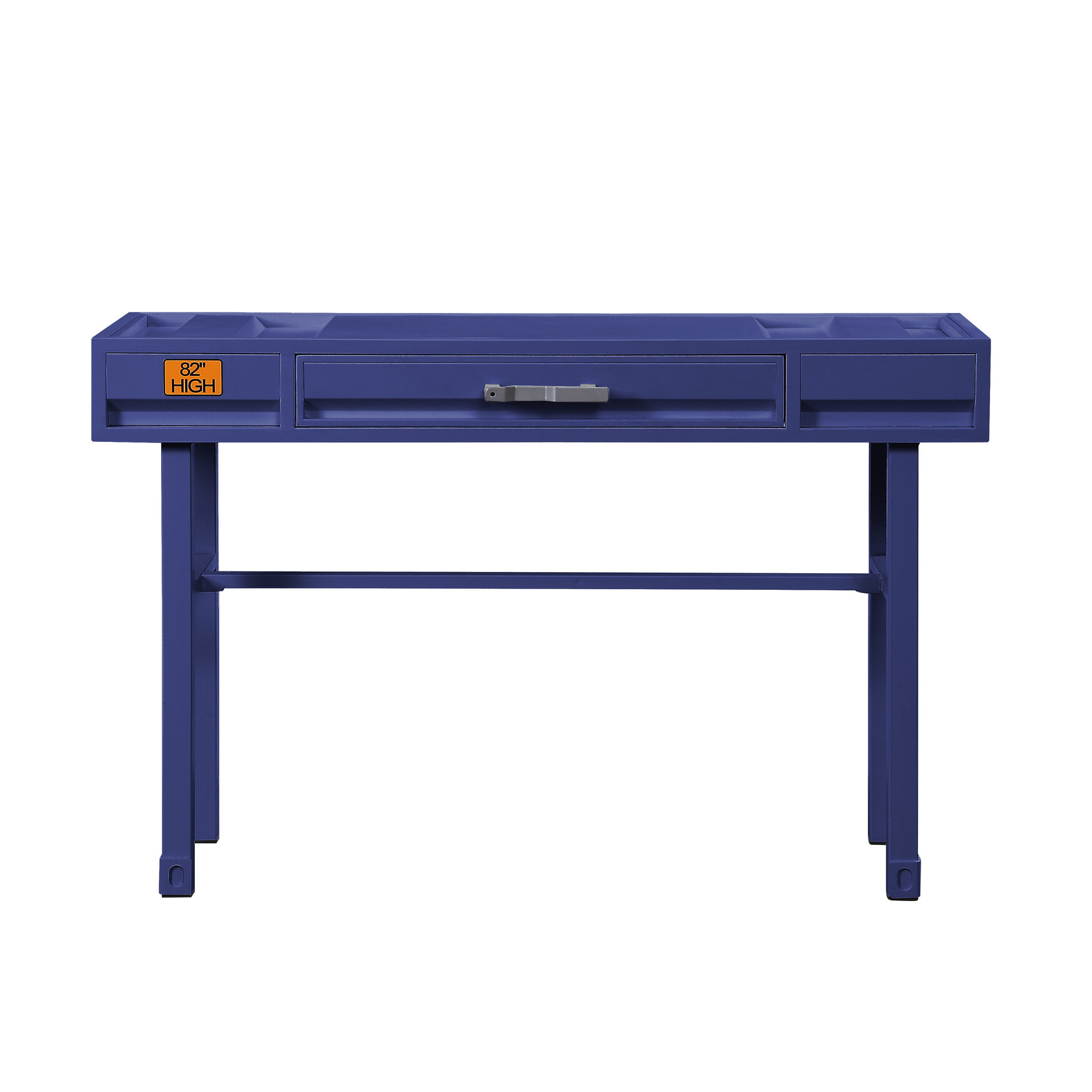 17 Stories Cargo Blue Table For Functional Spaces - Metal Frame, Iron ...