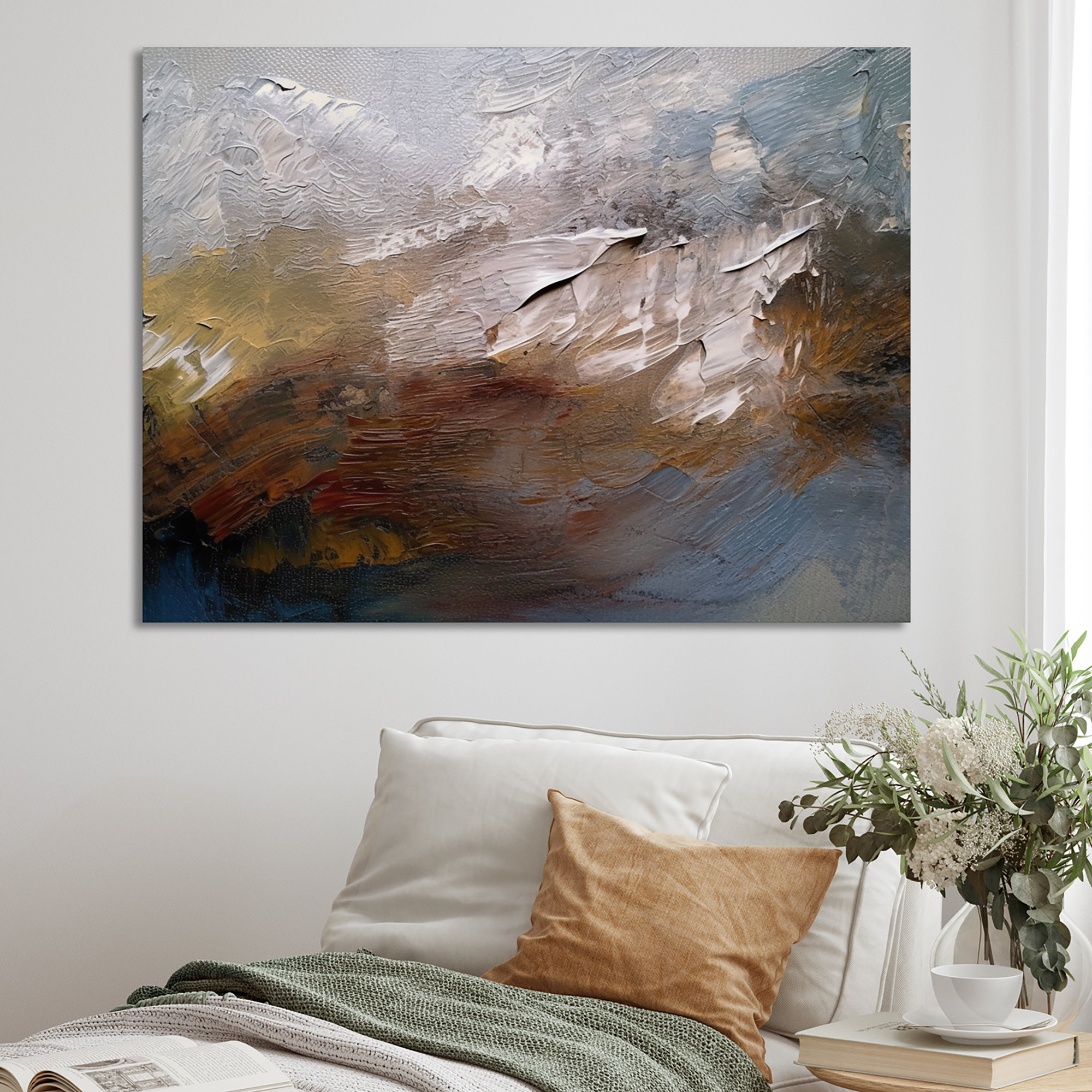 Wrought Studio™ Blue Nova Evening Nostalgia Abstract Painting I ...