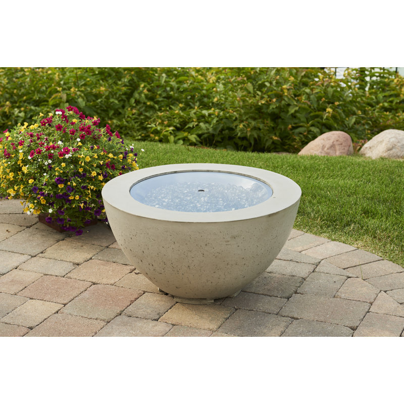 The Outdoor GreatRoom Company Crystal Fire Round Fire Pit Center Disc ...