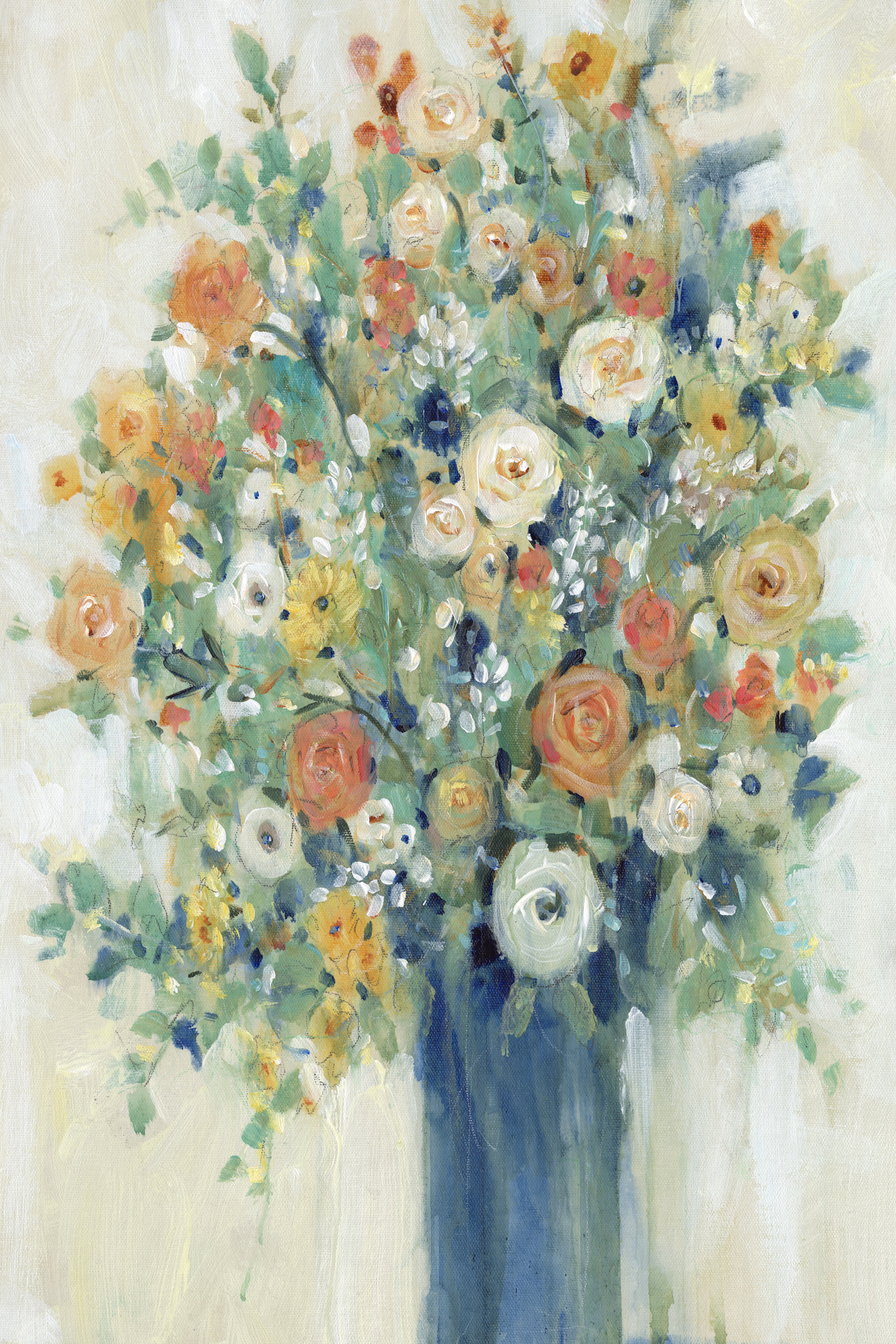 Winston Porter Vase Of Spring Flowers II On Canvas by Tim OToole Print ...