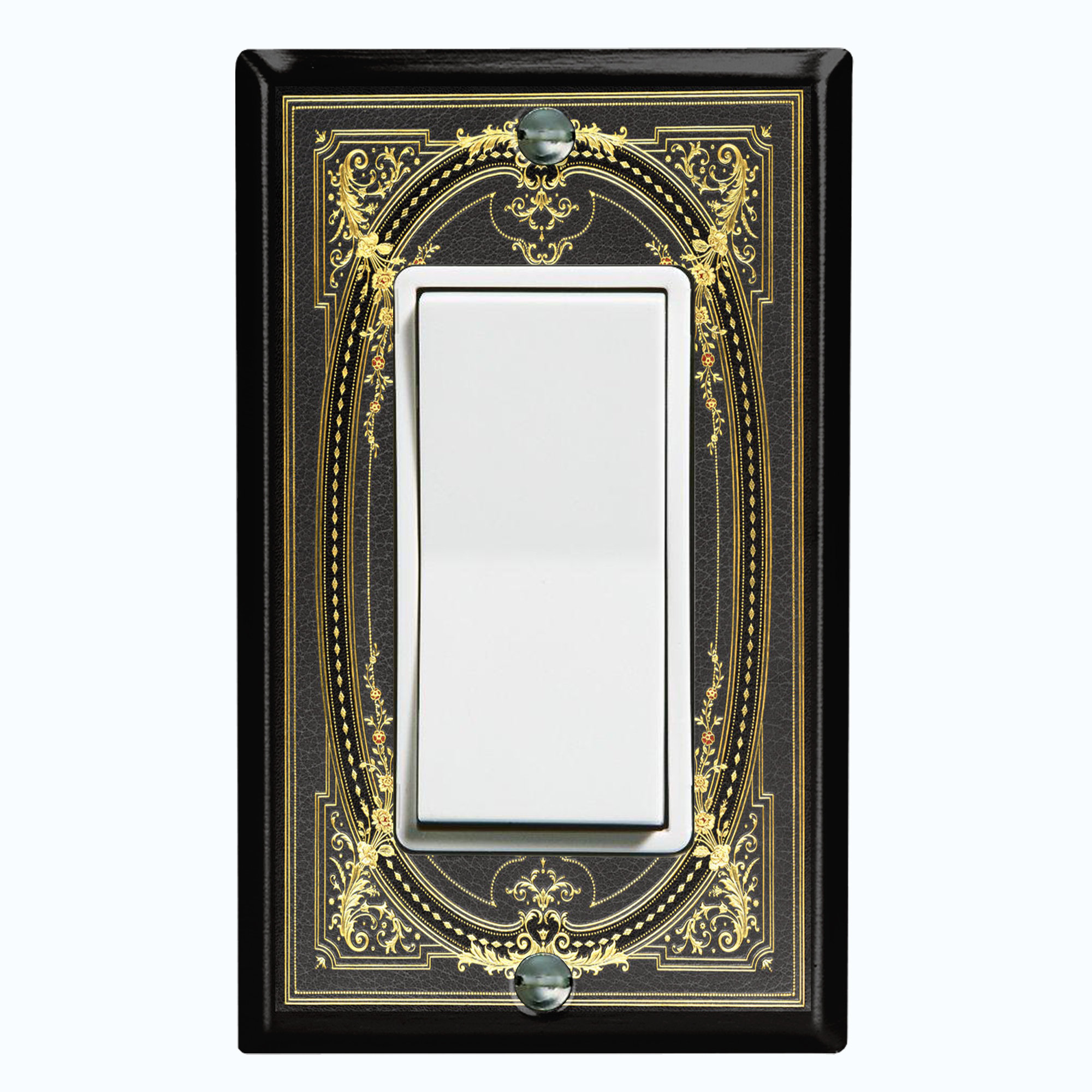 WorldAcc Victorian Vintage Elegant Frame Flowers Damask 1-Gang Toggle ...
