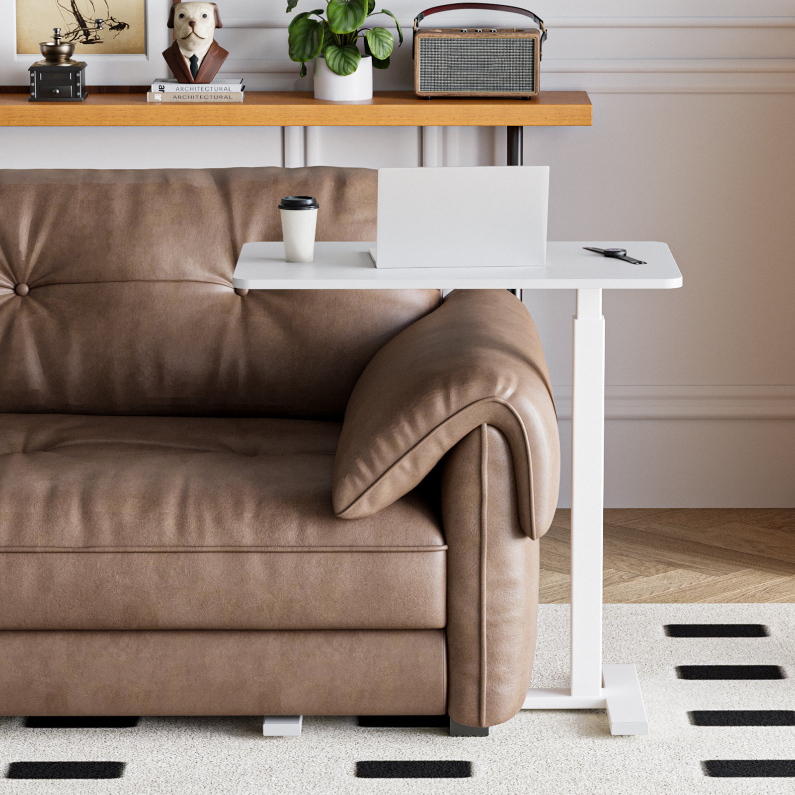 Inbox Zero Multi-Function Adjustable and Movable Overbed Table with ...