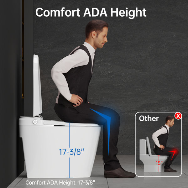 EPLO Smart Toilet ADA Comfortable Chair Height, 1000 Gram MaP Flushing ...