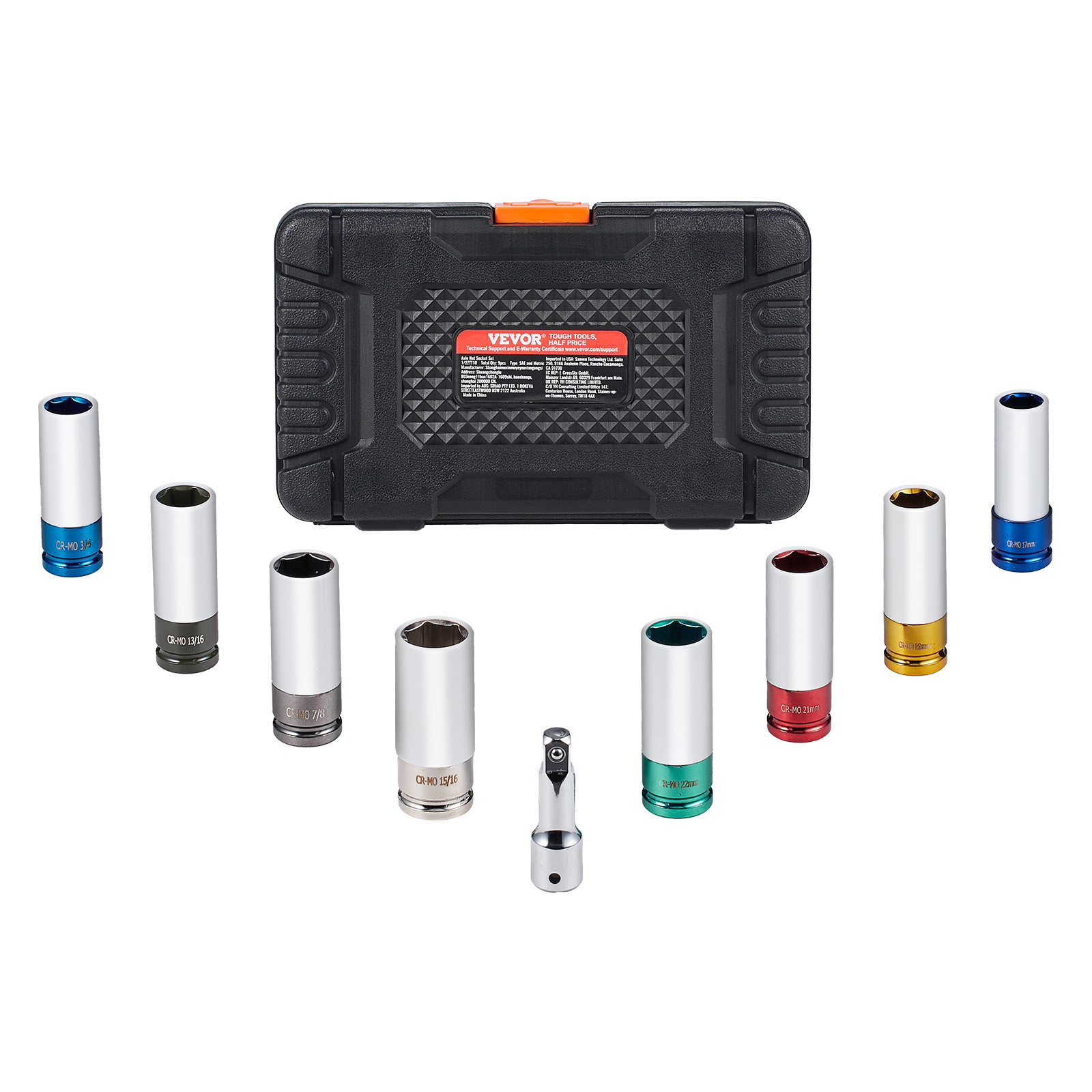WFX Utility™ Lug Nut Impact Socket Set 1/2 in Drive Metric and SAE 6 ...