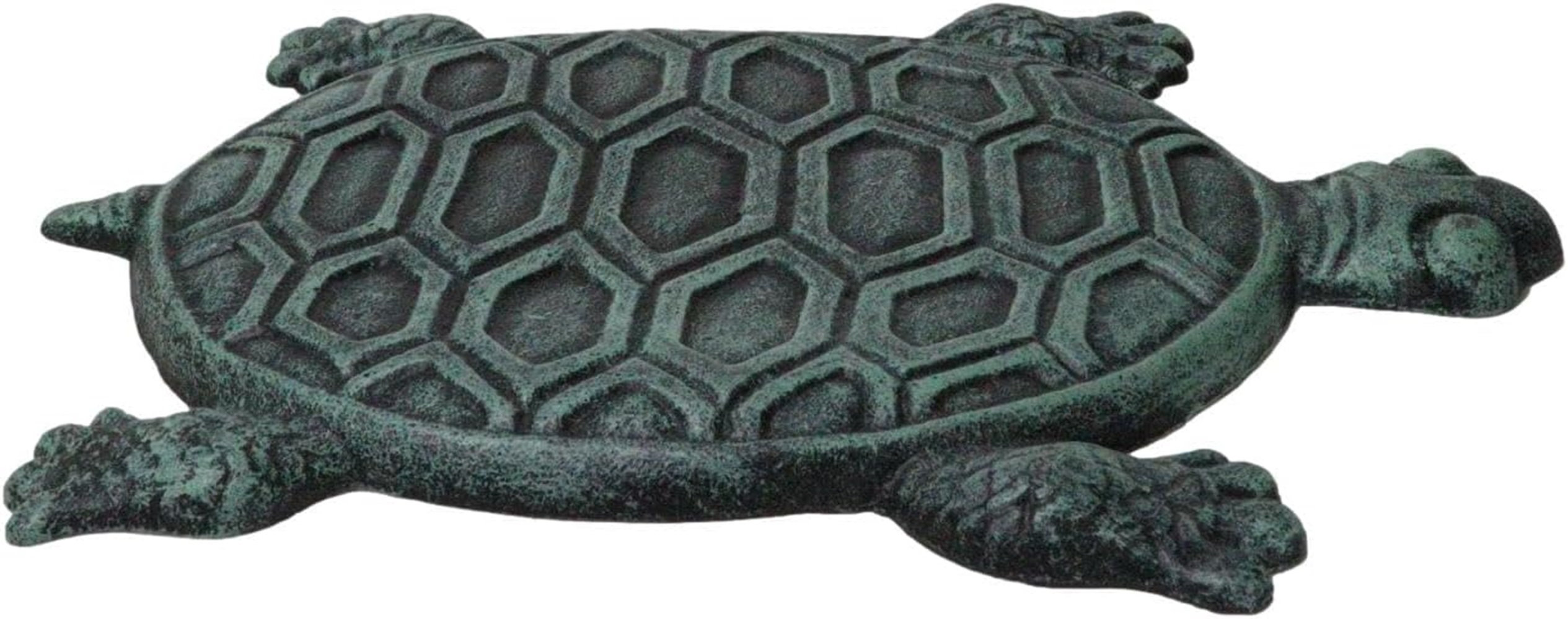 Bay Isle Home™ Pack Of 4 Cast Iron Verdigris Marine Sea Turtle Shell ...
