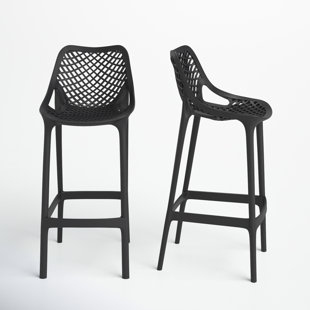 Modern Black Outdoor Bar Stools | AllModern