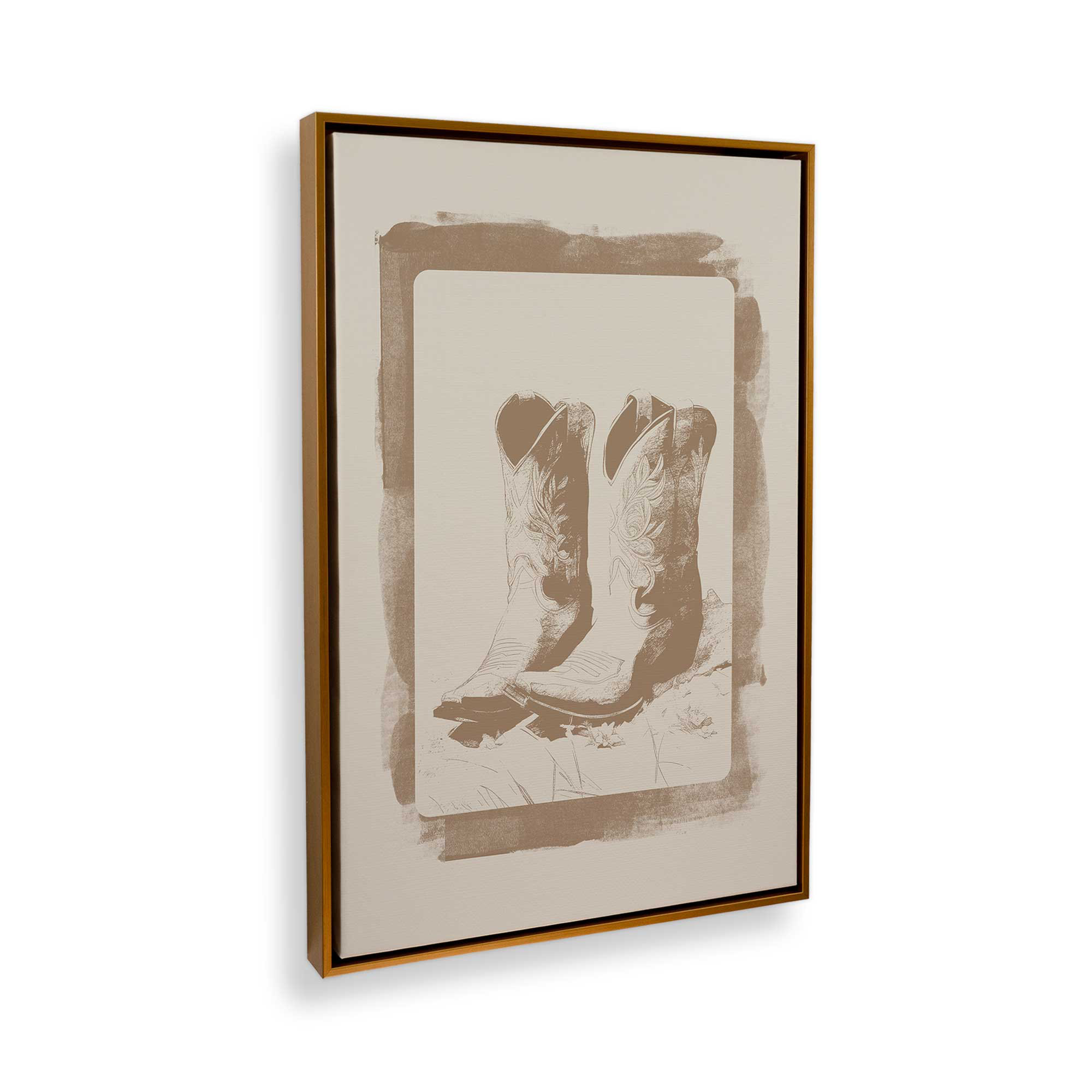 Millwood Pines Western Cards III Canvas Print | Wayfair