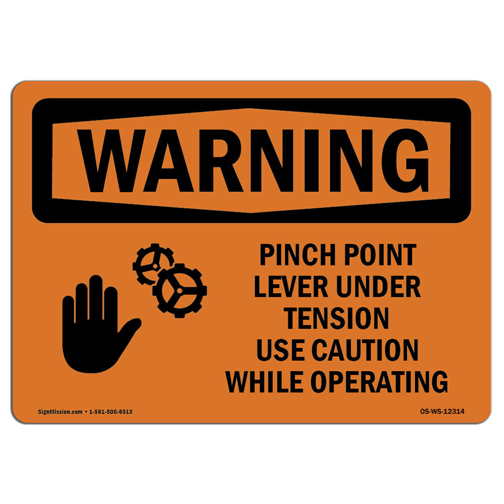 SignMission Pinch Point Lever Under Tension Sign | Wayfair