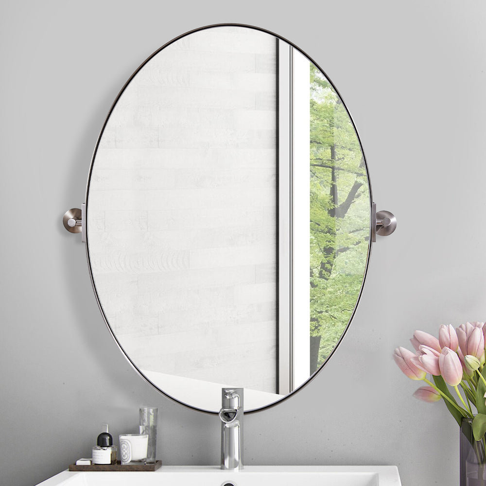 Ebern Designs Ann Oval Pivot Mirrors Adjustable Tilting Angle for ...