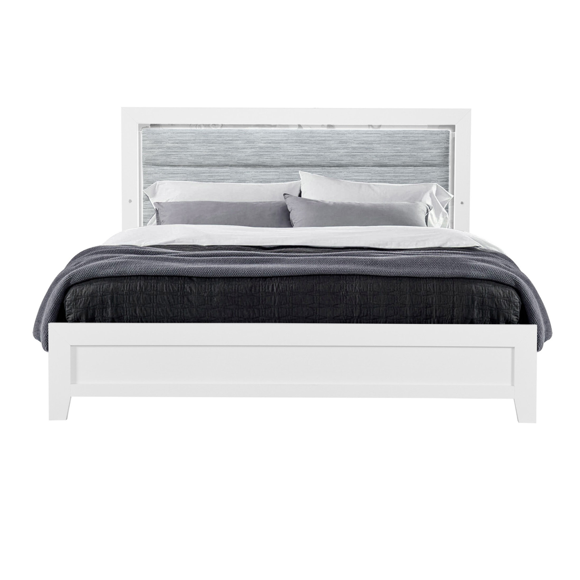 Latitude Run® OMODA WHITE BED WITH LED | Wayfair