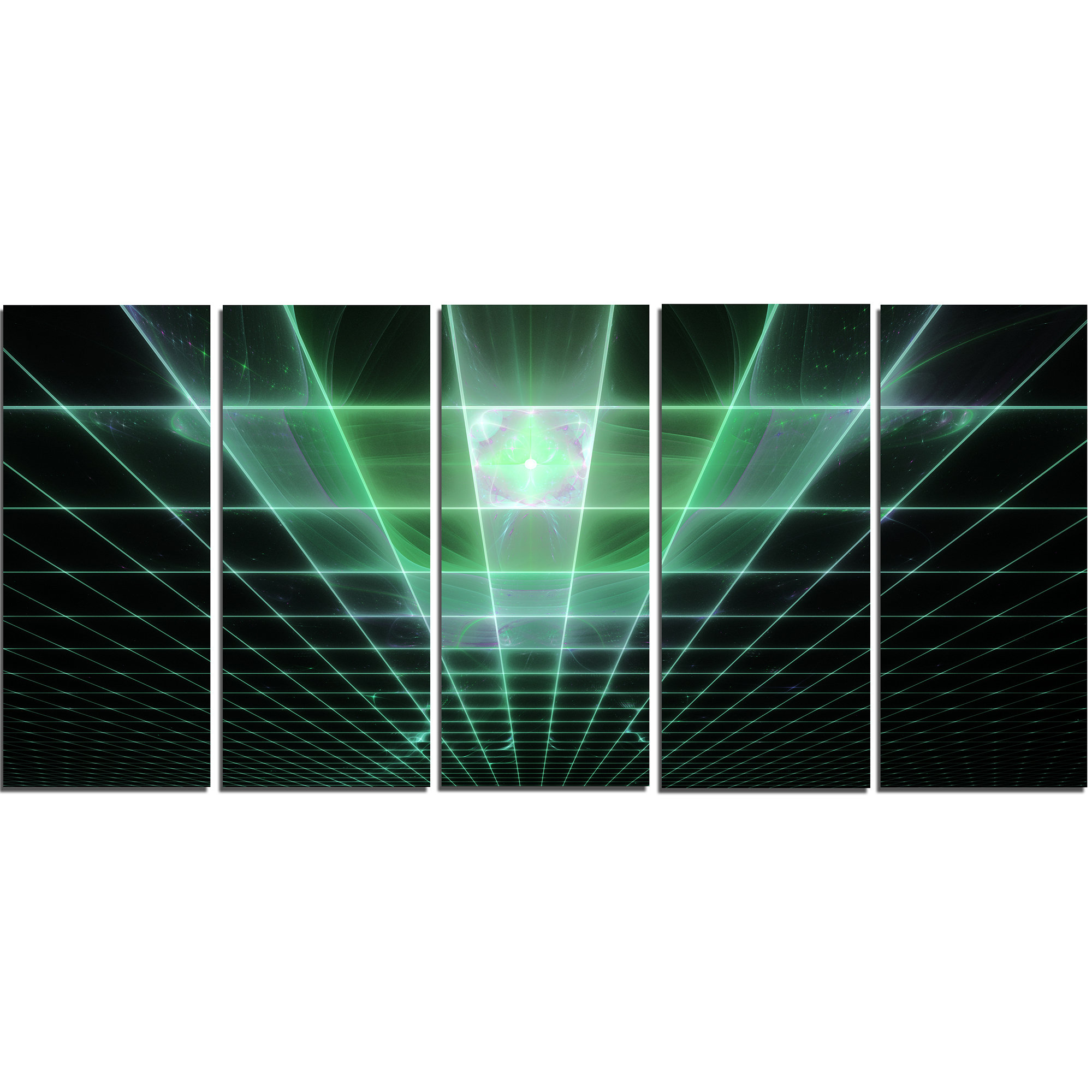 Design Art 'Light Green Bat on Radar Screen' Graphic Art Print Multi ...