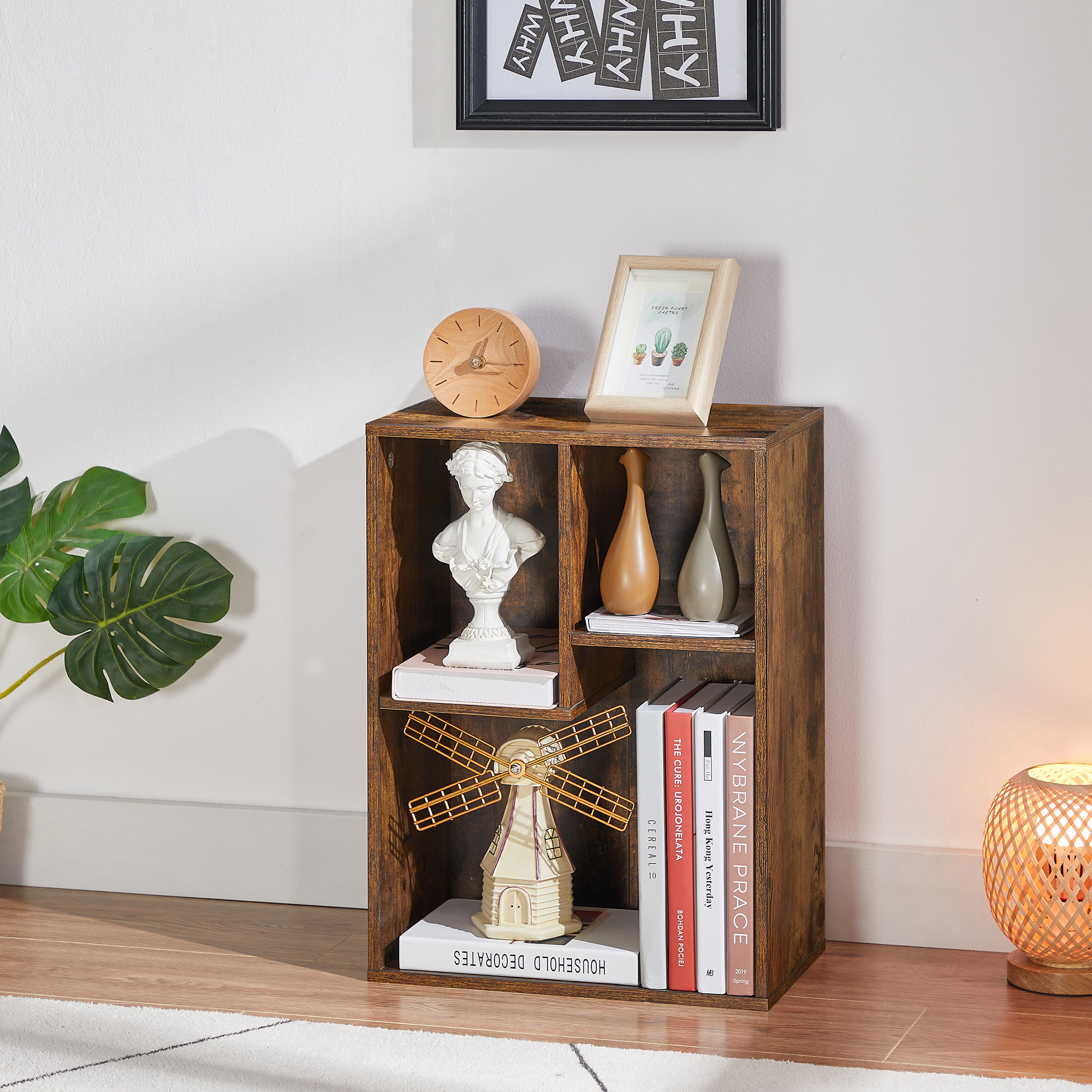 Ebern Designs Averyona Small Cube Bookcase Vertical Horizontal ...