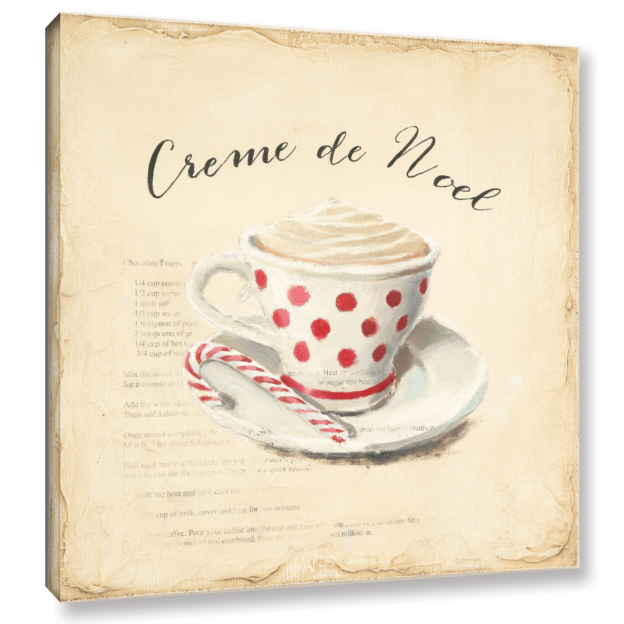 Ebern Designs 'Creme De Noel' Painting Print on Wrapped Canvas ...