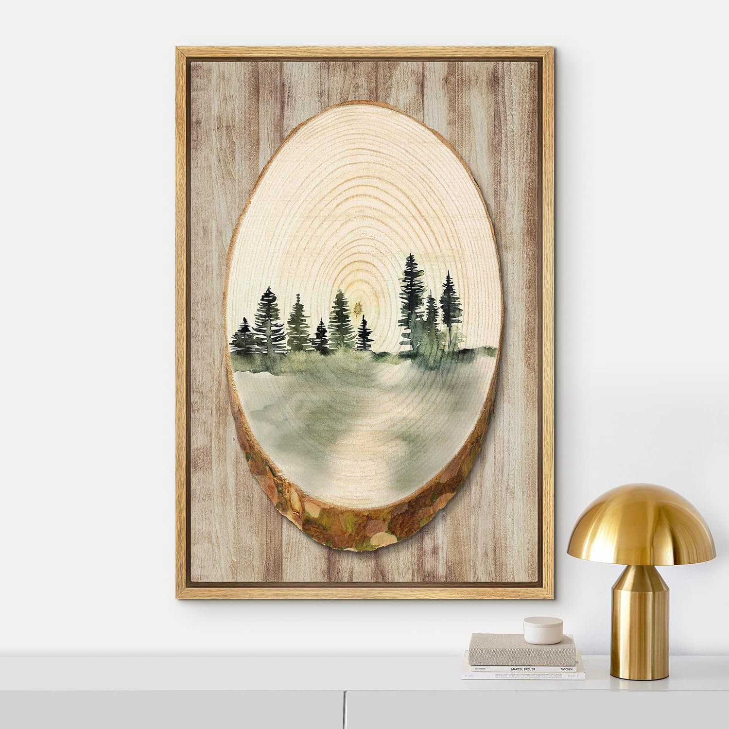 IDEA4WALL Western Wood Effect Landscape Modern Farmhouse Country ...