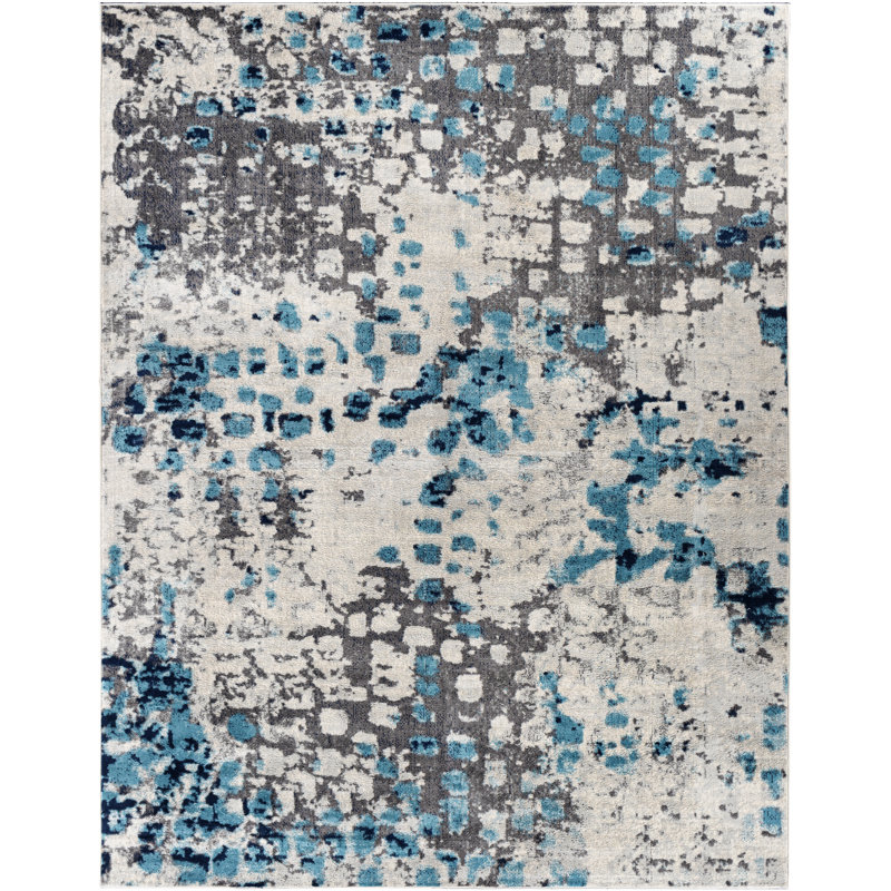 Dakota Fields Byrdo Abstract Aqua/Brown Area Rug & Reviews | Wayfair