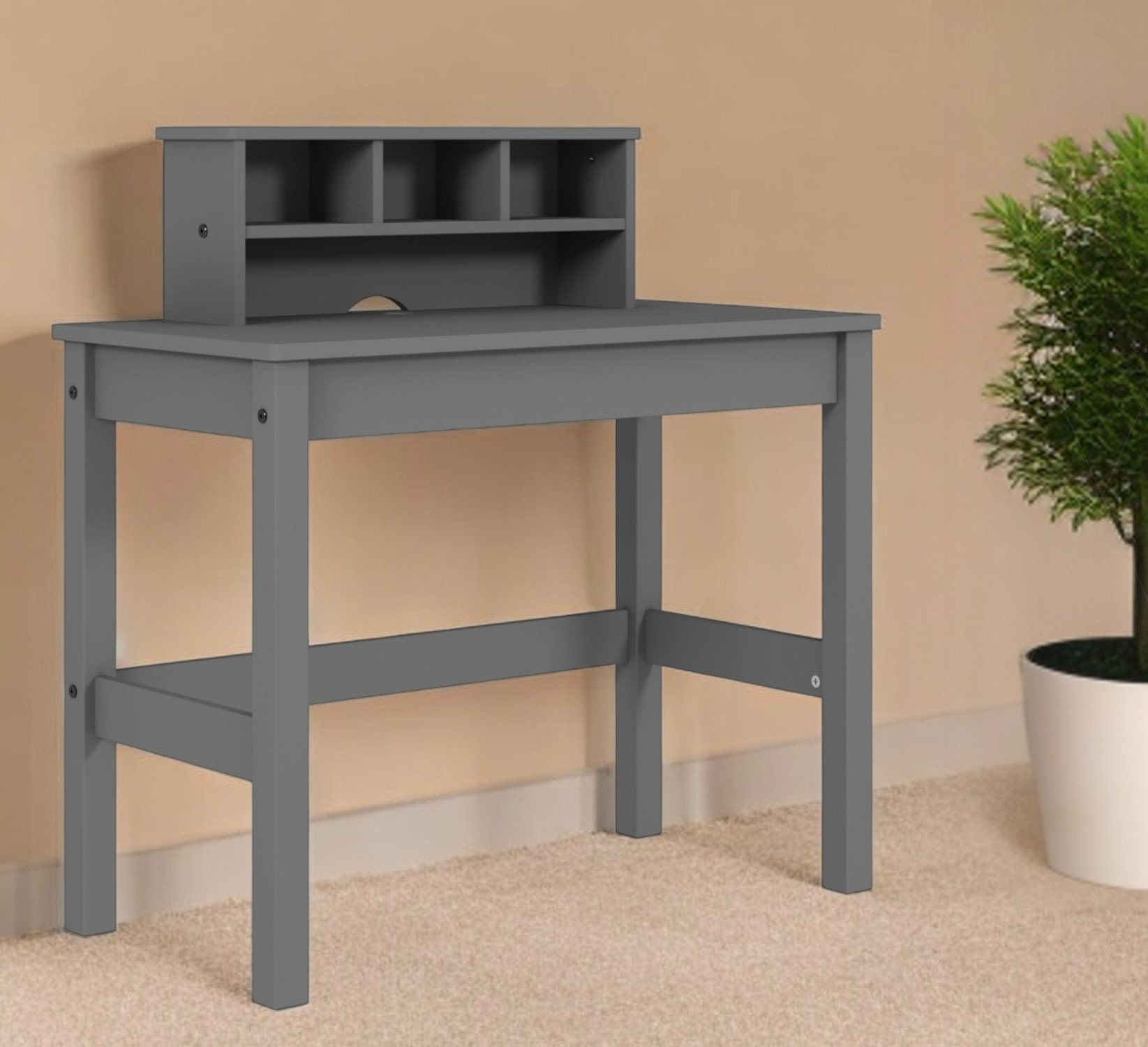 HomeRoots 35" Gray Writing Desk | Wayfair