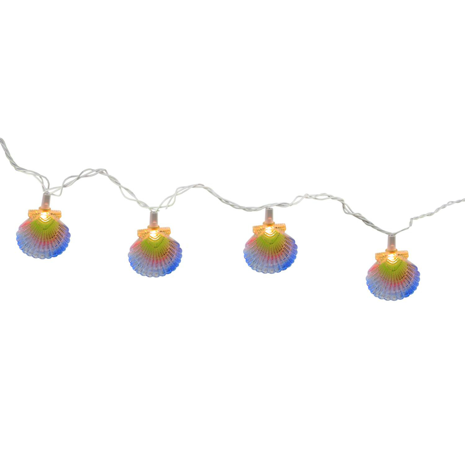 Northlight Seasonal 10ct Vibrantly Colored Seashell Outdoor Patio ...