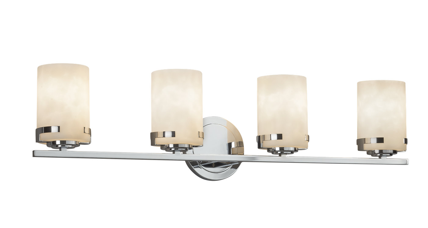 Everly Quinn Barbel 4 -Light Dimmable Bath Bar | Wayfair
