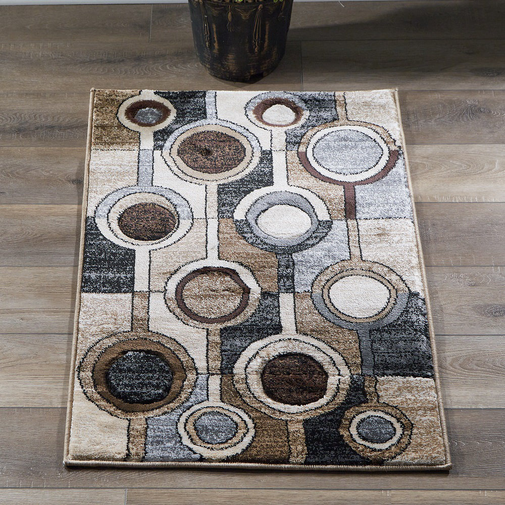 Wrought Studio™ Adonia Geometric Ivory/Gray Area Rug | Wayfair