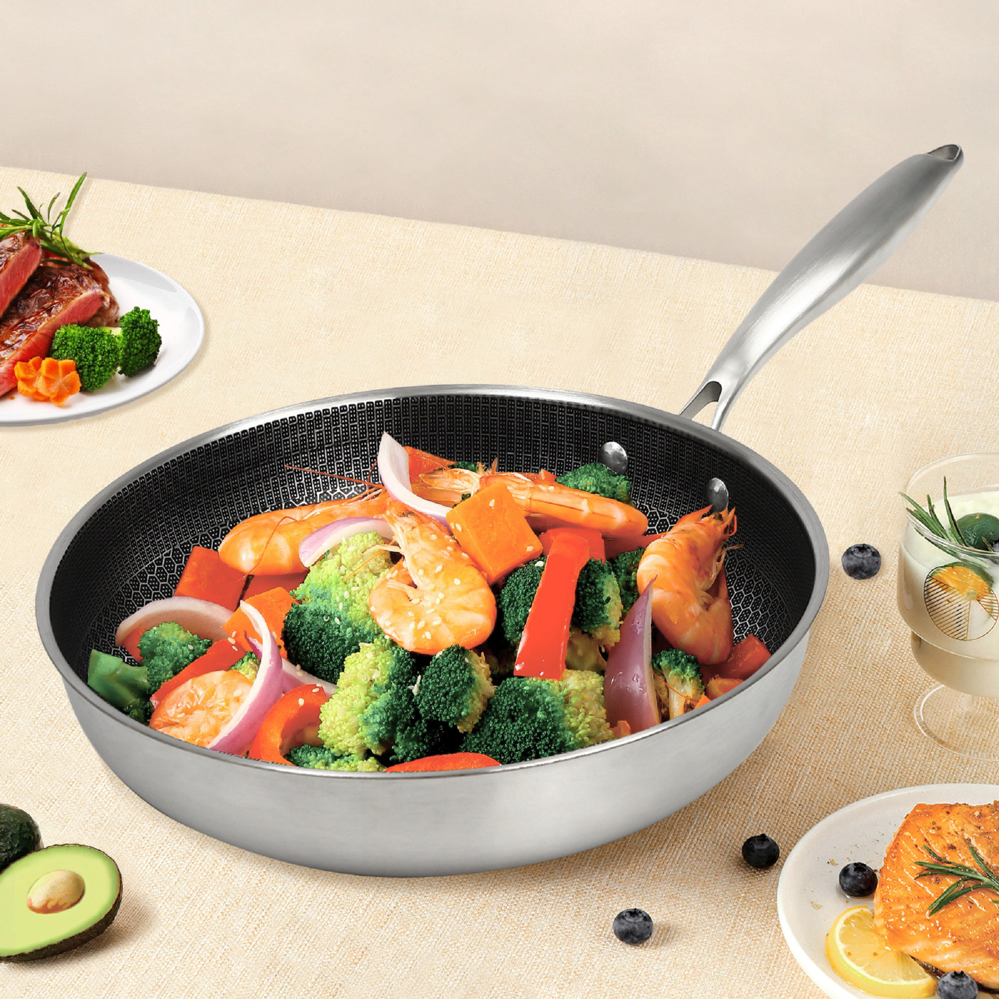 Lomana Stainless Steel Non-Stick 12'' Crepe Pan - Wayfair Canada