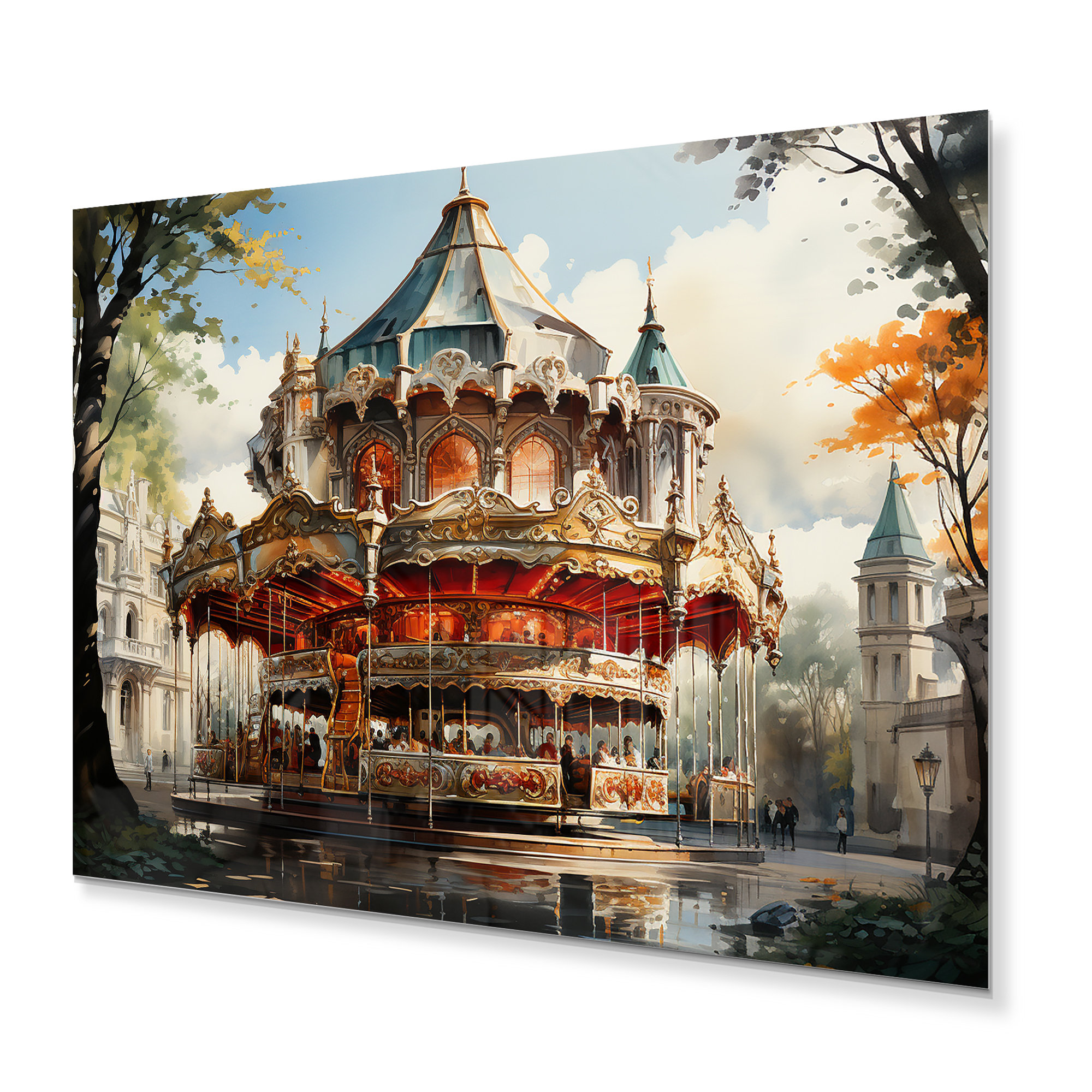 Millwood Pines Carousel Whimsical Delight IV - Architecture Metal Wall ...