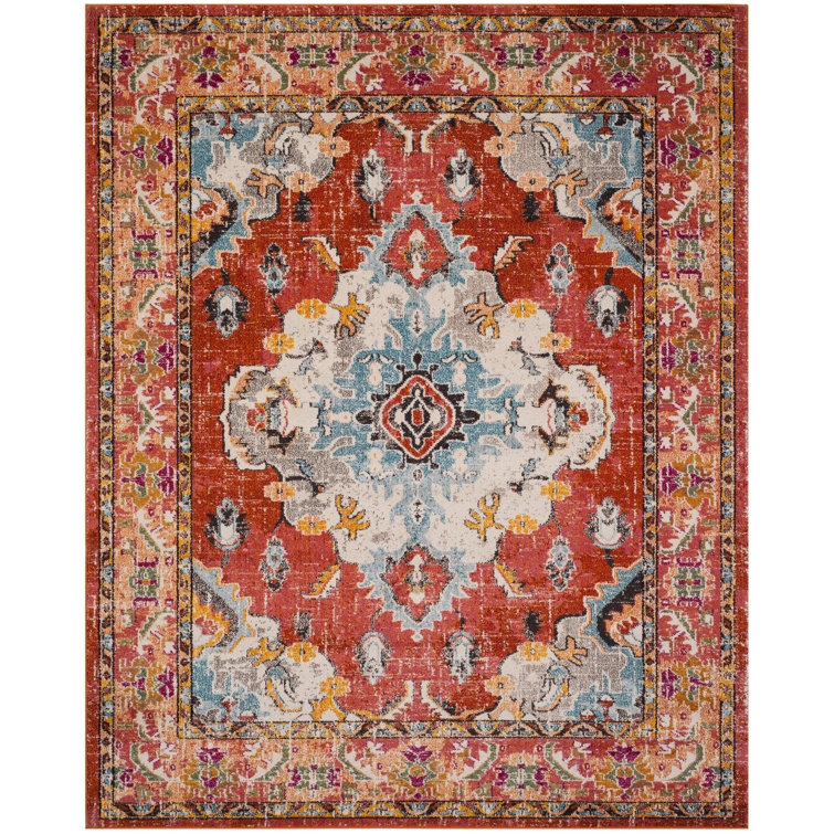 Langley Street Hertzler Oriental Orange Area Rug & Reviews | Wayfair
