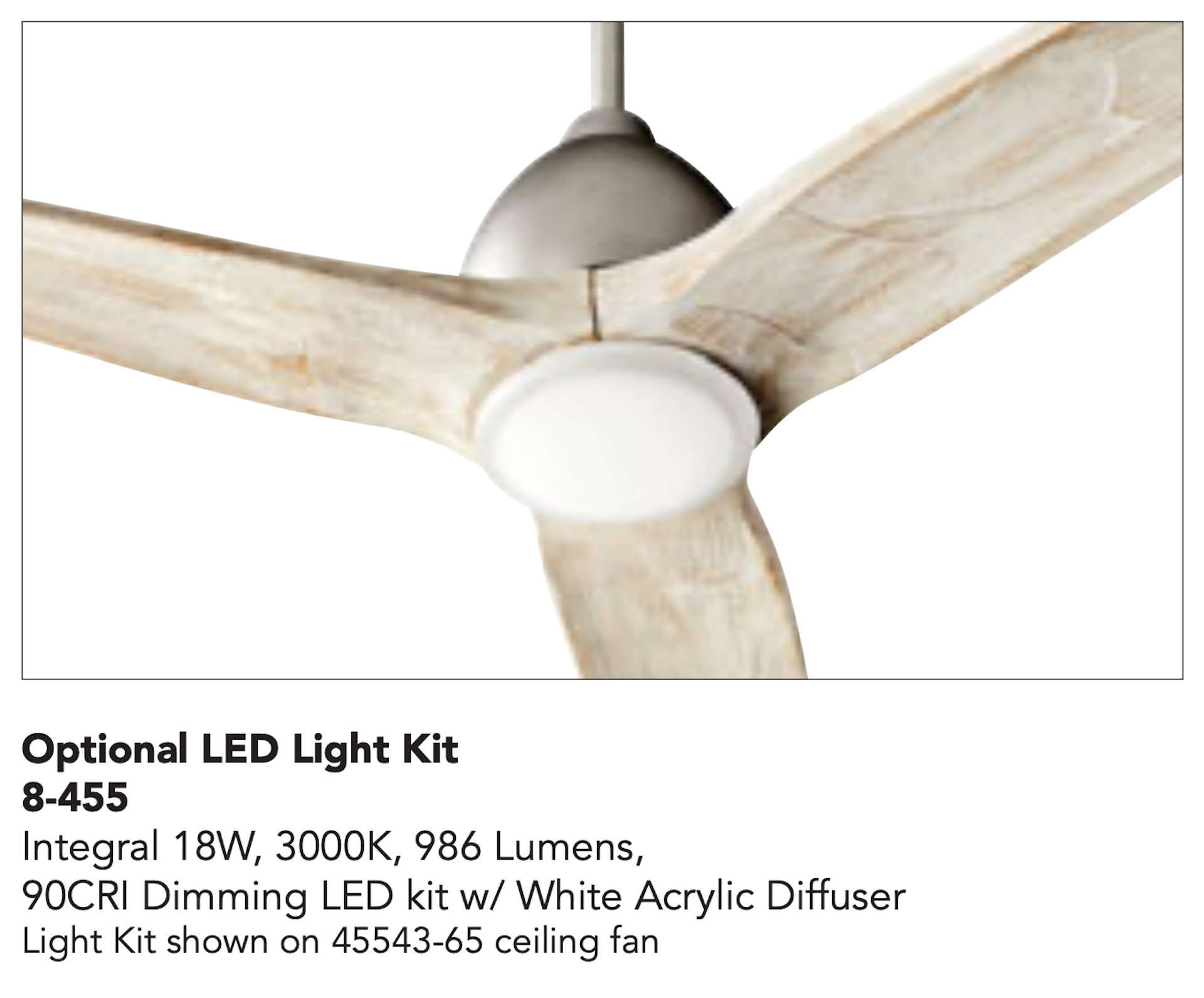 Gracie Oaks Arriba 1- Light LED Ceiling Fan Globe Light Kit | Wayfair