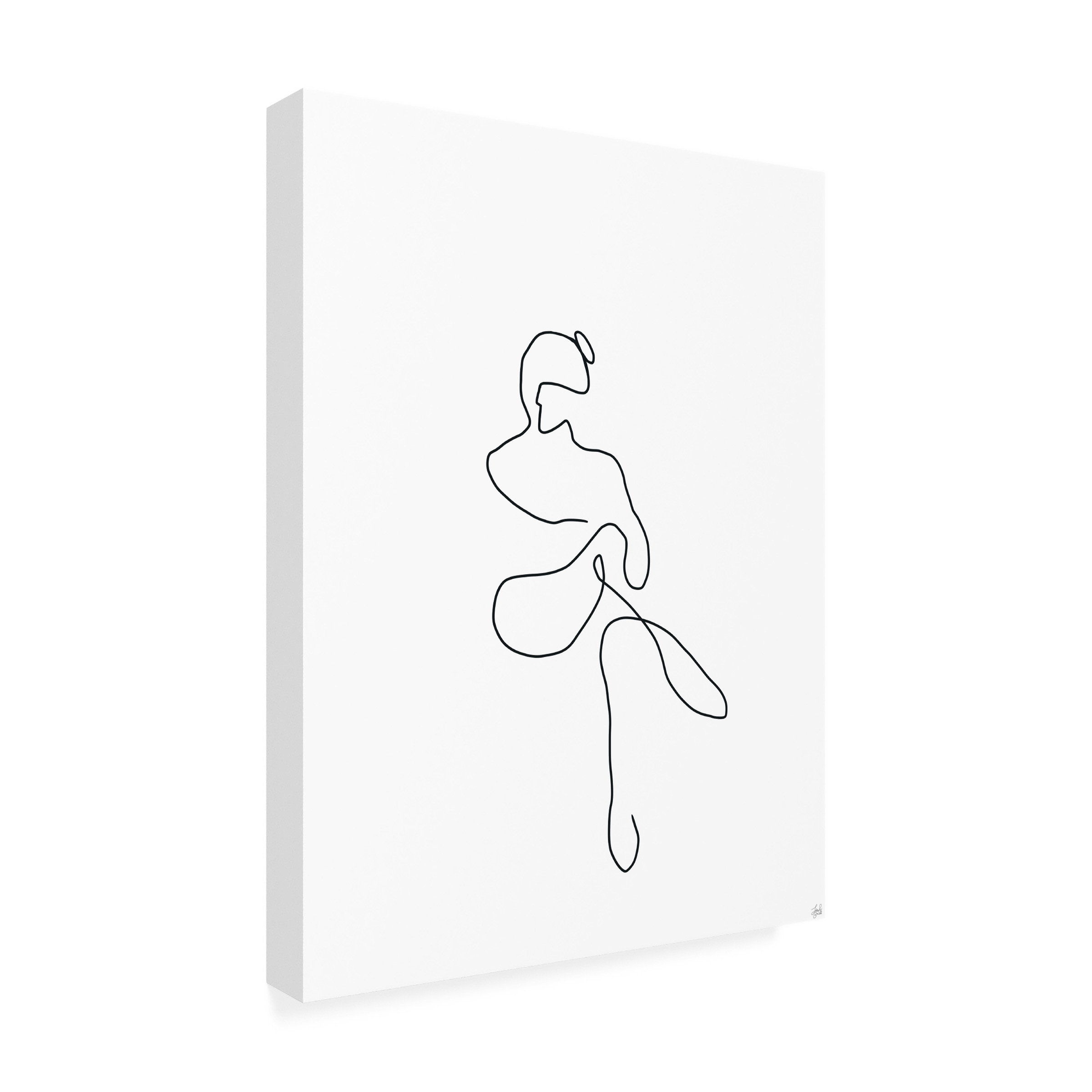 Wrought Studio™ Figurative Line Female Work 2 On Canvas Drawing Print ...