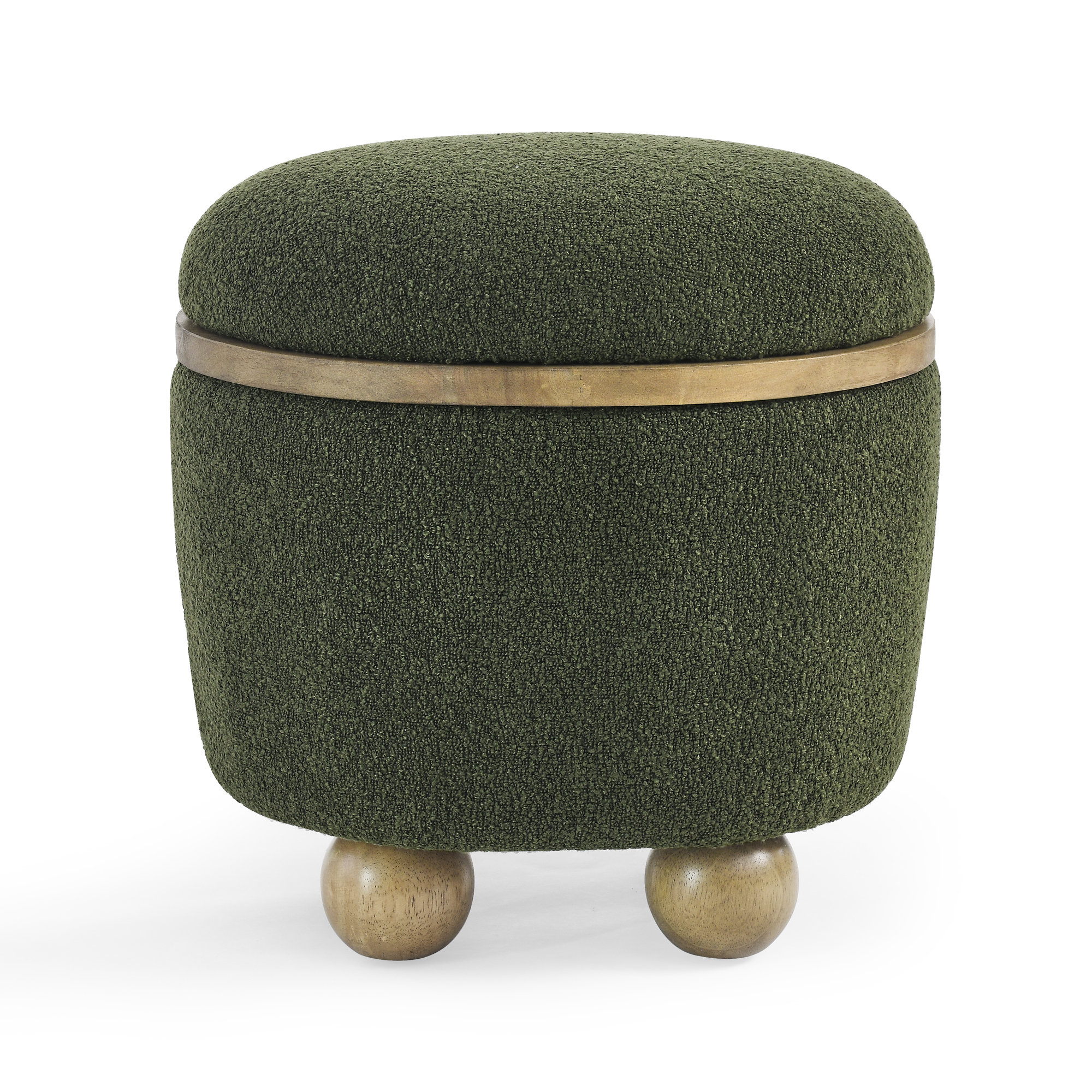 Ebern Designs Round storage stool, storage stool with storage space and ...