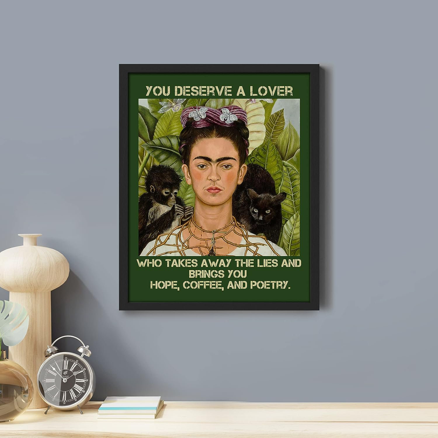 SIGNLEADER " You Deserve A Lover Frida Kahlo Quotes Wall Art Strong ...