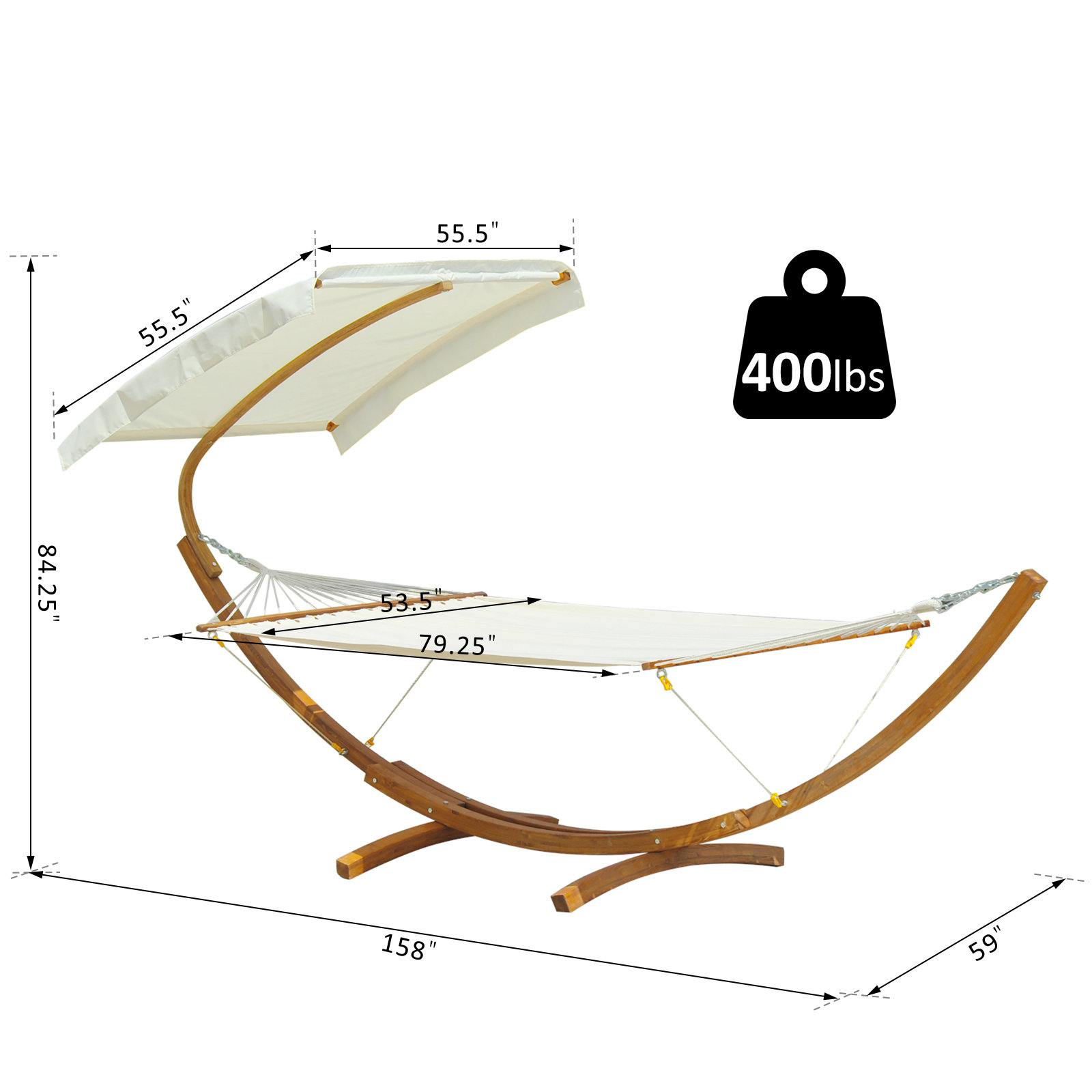 Arlmont & Co. Lydney Hanging Chaise Lounger with Stand & Reviews | Wayfair