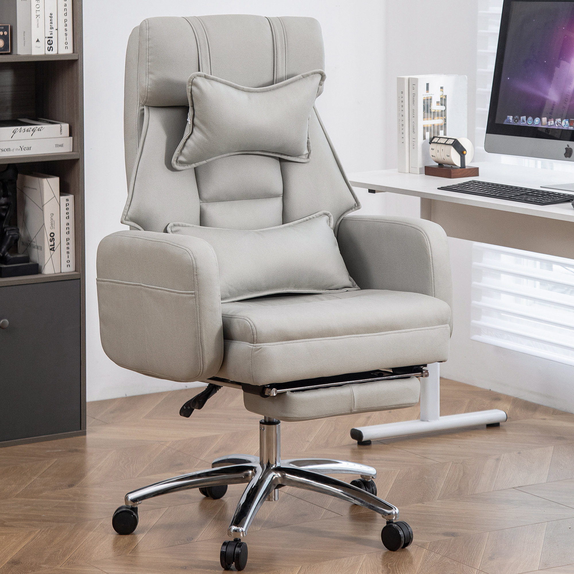 Latitude Run® Latitude Run Adjustable Reclining Ergonomic Swiveling PC ...