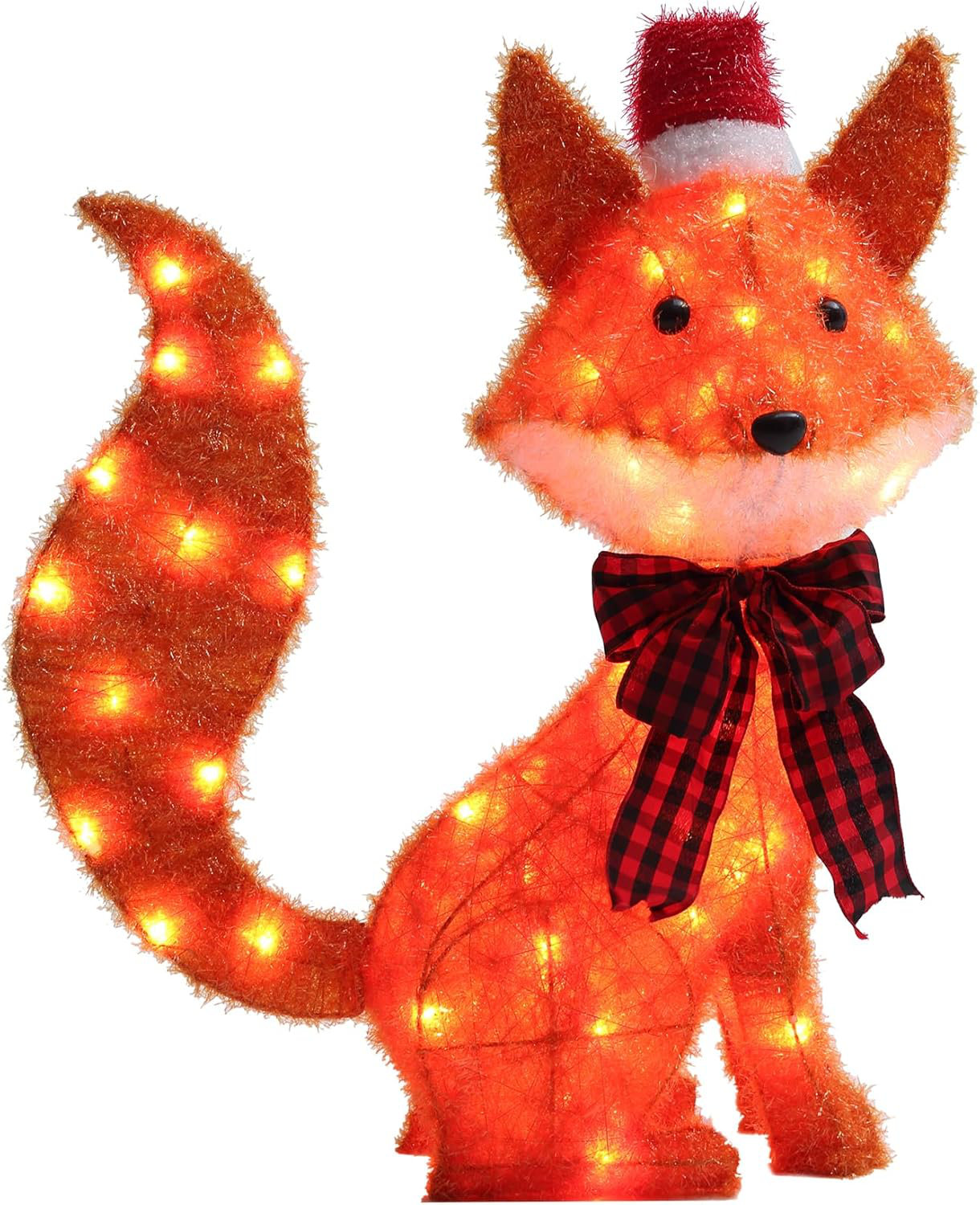 The Holiday Aisle® Crouching Fox Outdoor Christmas Decorations, 27 Inch ...