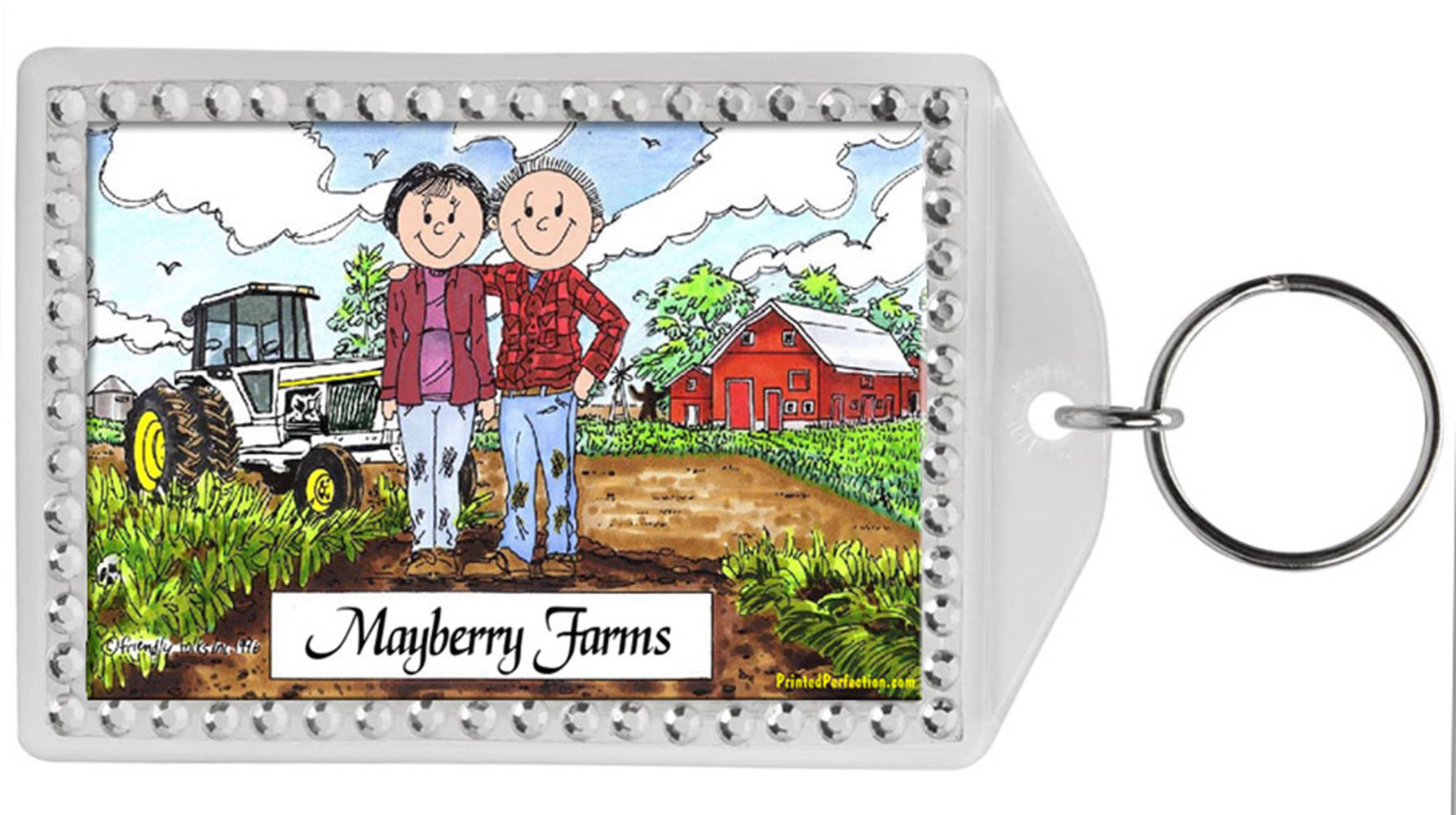Printed Perfection Personalized Friendly Folks Farmer Couple - White ...