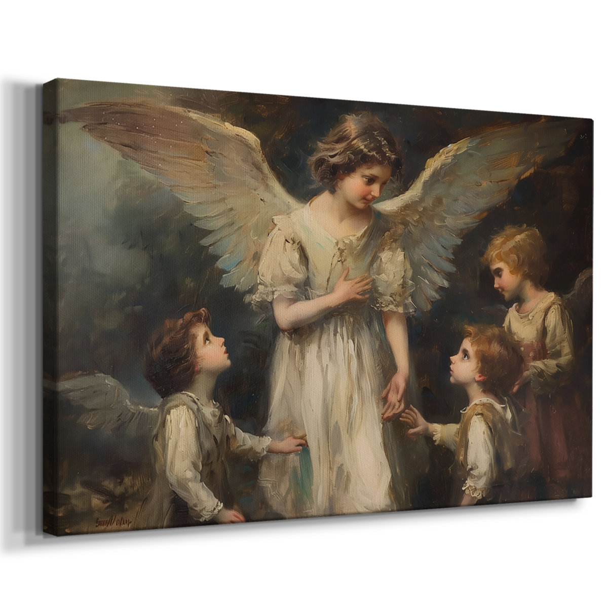 Fleur De Lis Living Angels From Above-CXI -Gallery Wrapped Cavas | Wayfair