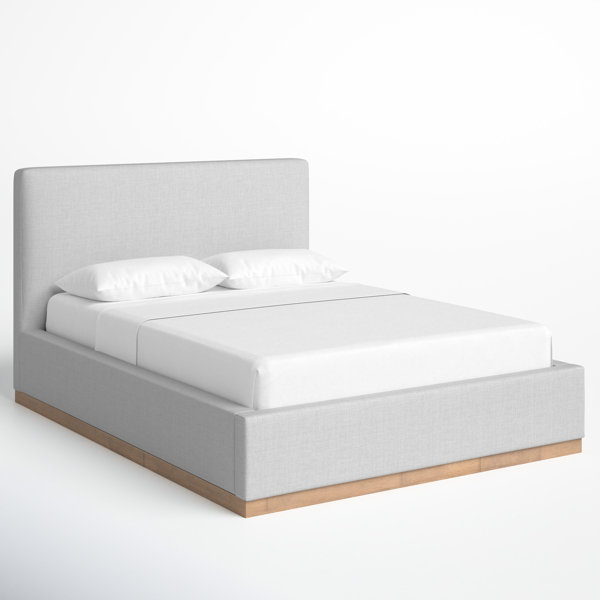 Joss & Main Delpha Grounded Upholstered Wood Base Bed & Reviews | Wayfair