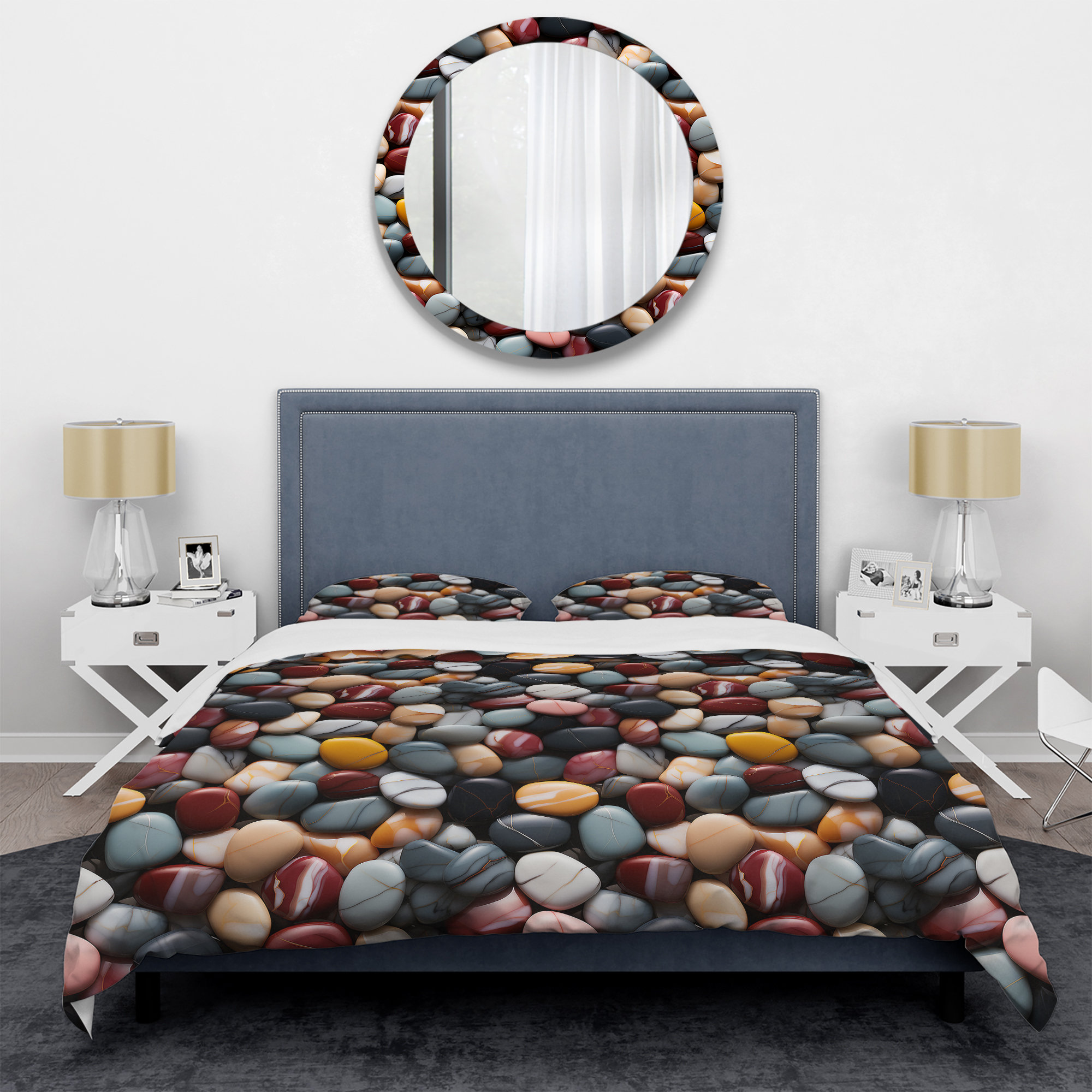 Design Art Timeless Meditation Stone Pattern Bedding | Wayfair