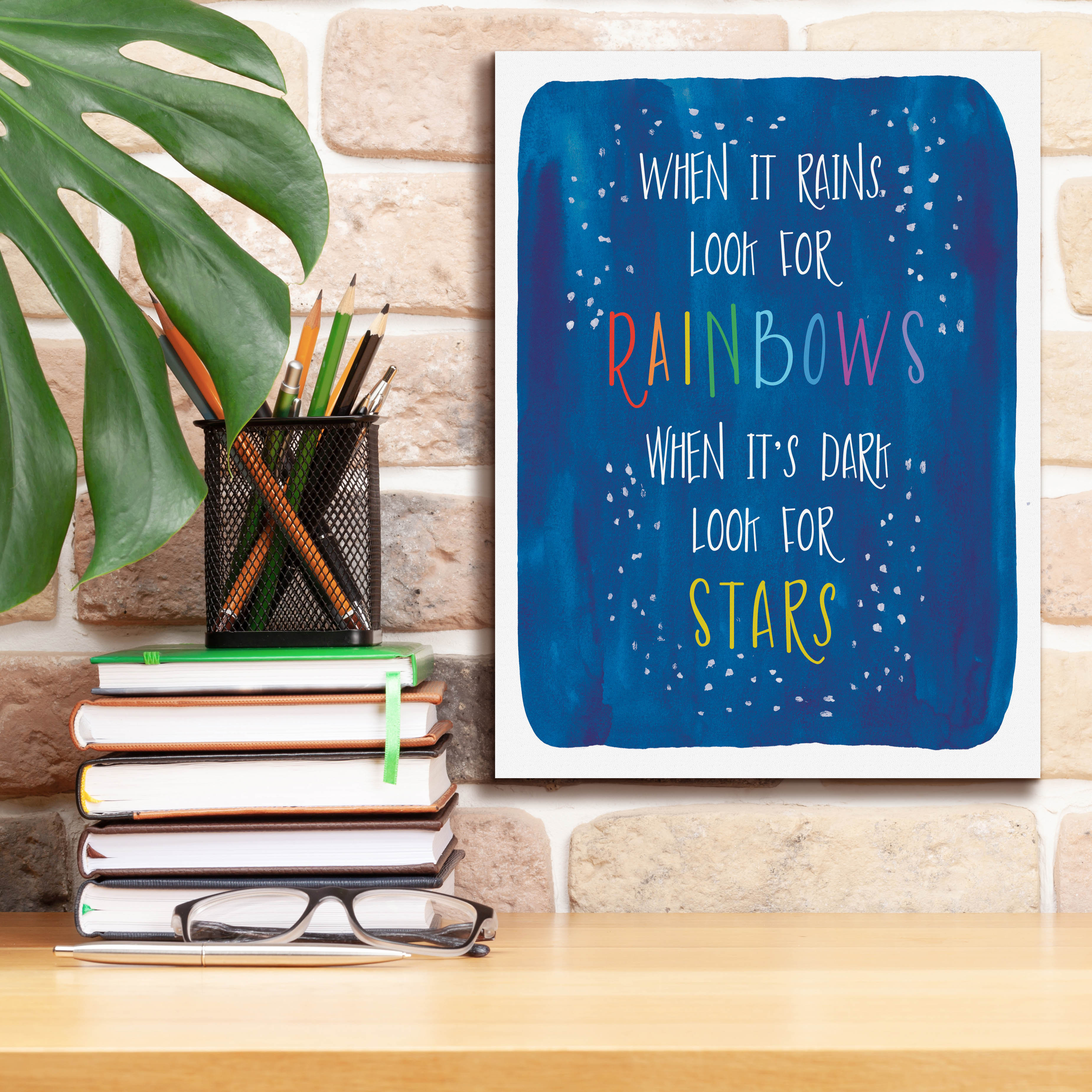 Trinx 'Rain-stars' by Erin Clark Canvas Wall Art | Wayfair