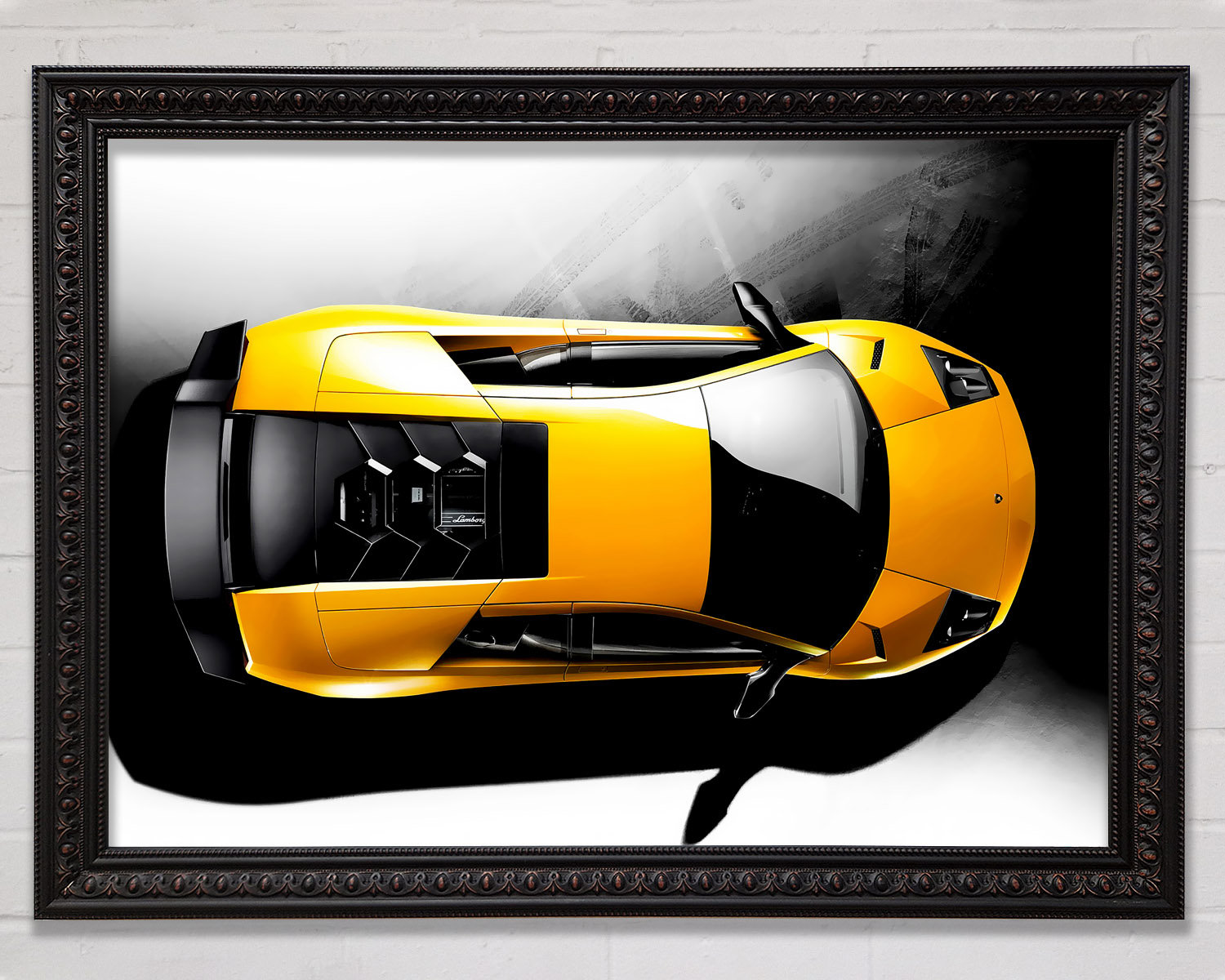 Bright Star Lamborghini From Above - Single Picture Frame Art Prints ...