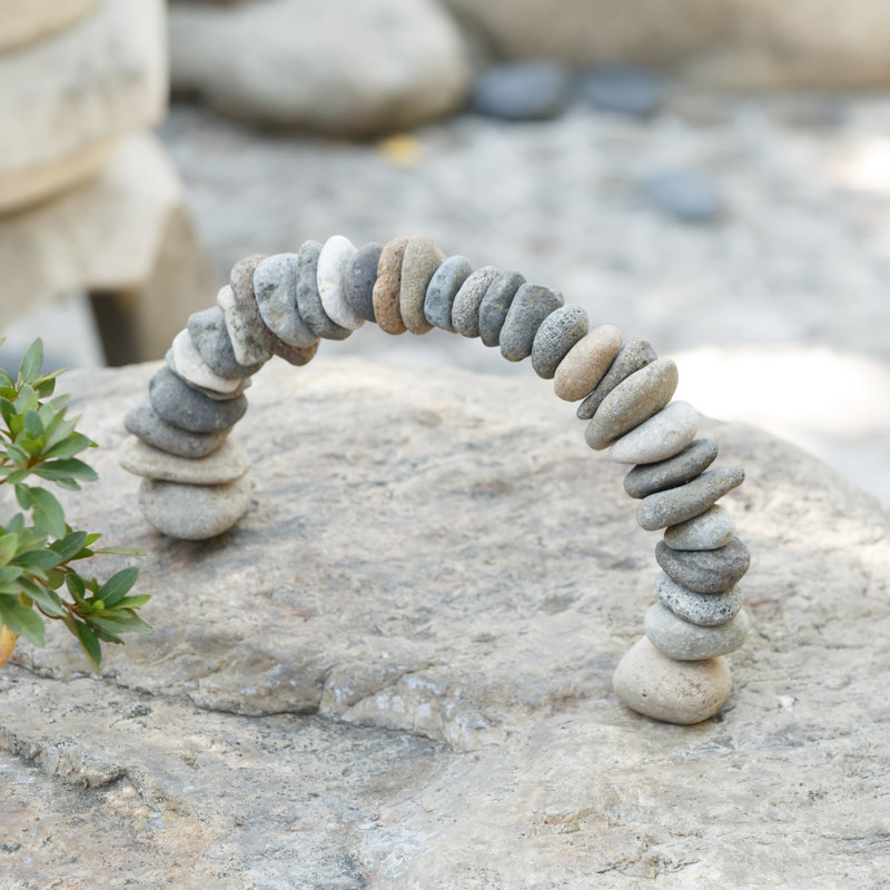 Dovecove Brody Pebble Stone Arch Garden Art | Wayfair