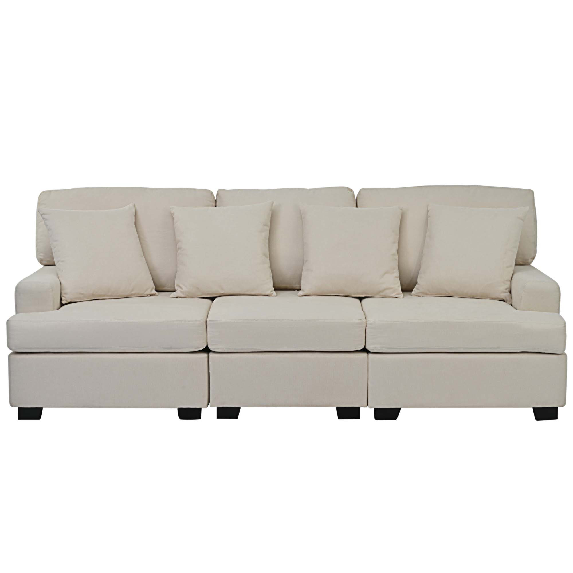 Latitude Run® 3 Seat Sofa With Removable Back And Seat Cushions And ...