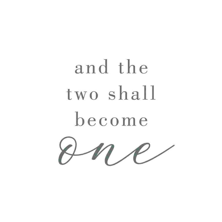 Trinx The Two Shall Become One - Wrapped Canvas Textual Art | Wayfair