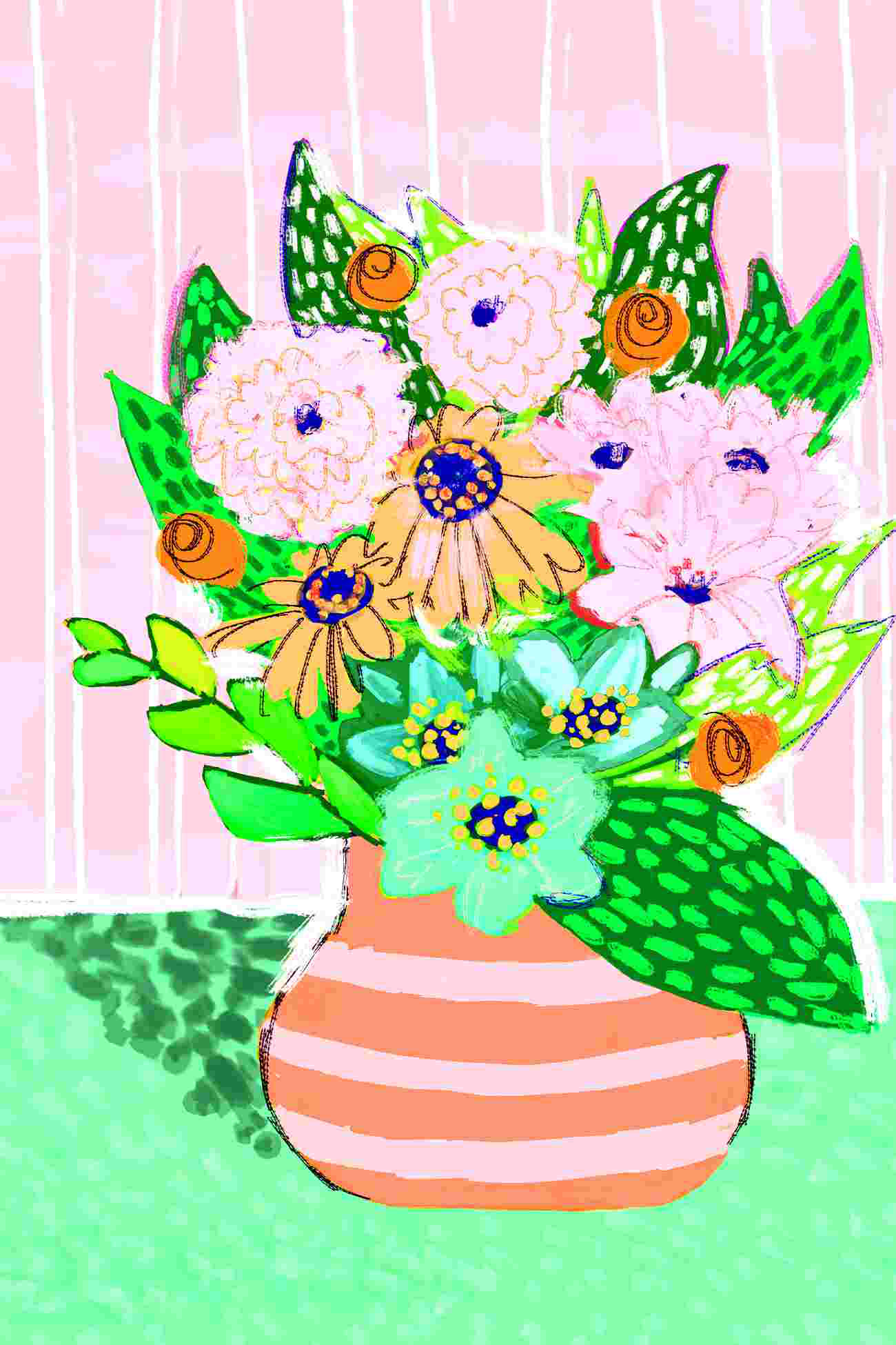 Winston Porter Bright Painty Flowers by - on | Wayfair