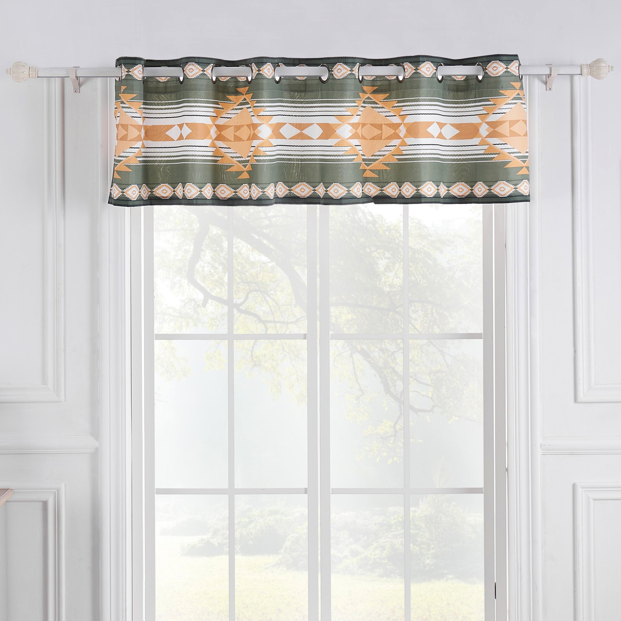 Greenland Home Fashions Zuma Southwest Geometric Grommet Curtain ...