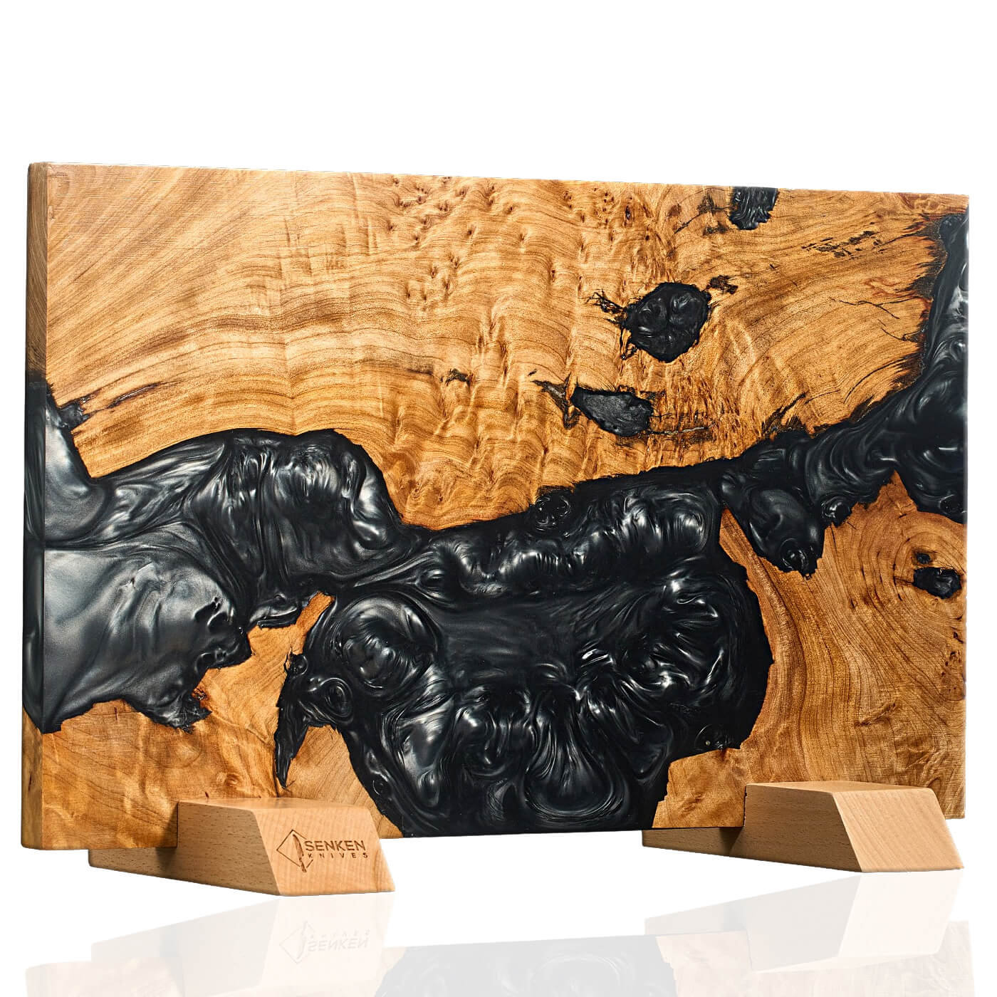 Senken Knives Extra Large Black Resin Magnetic Knife Block - Holds Up ...
