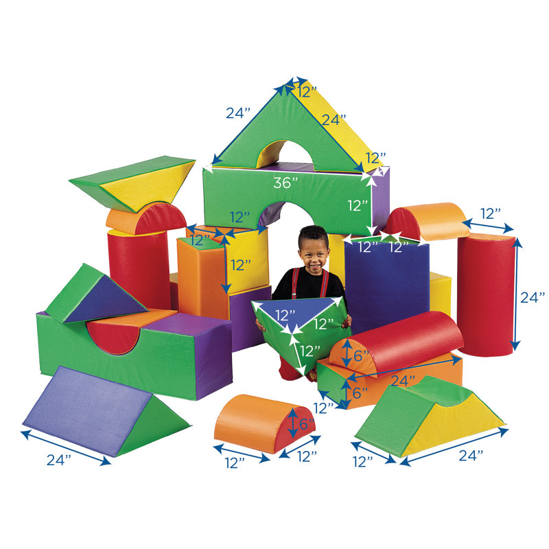 Children's Factory SoftPlay 12" Module Blocks - 35 (Set A and B ...